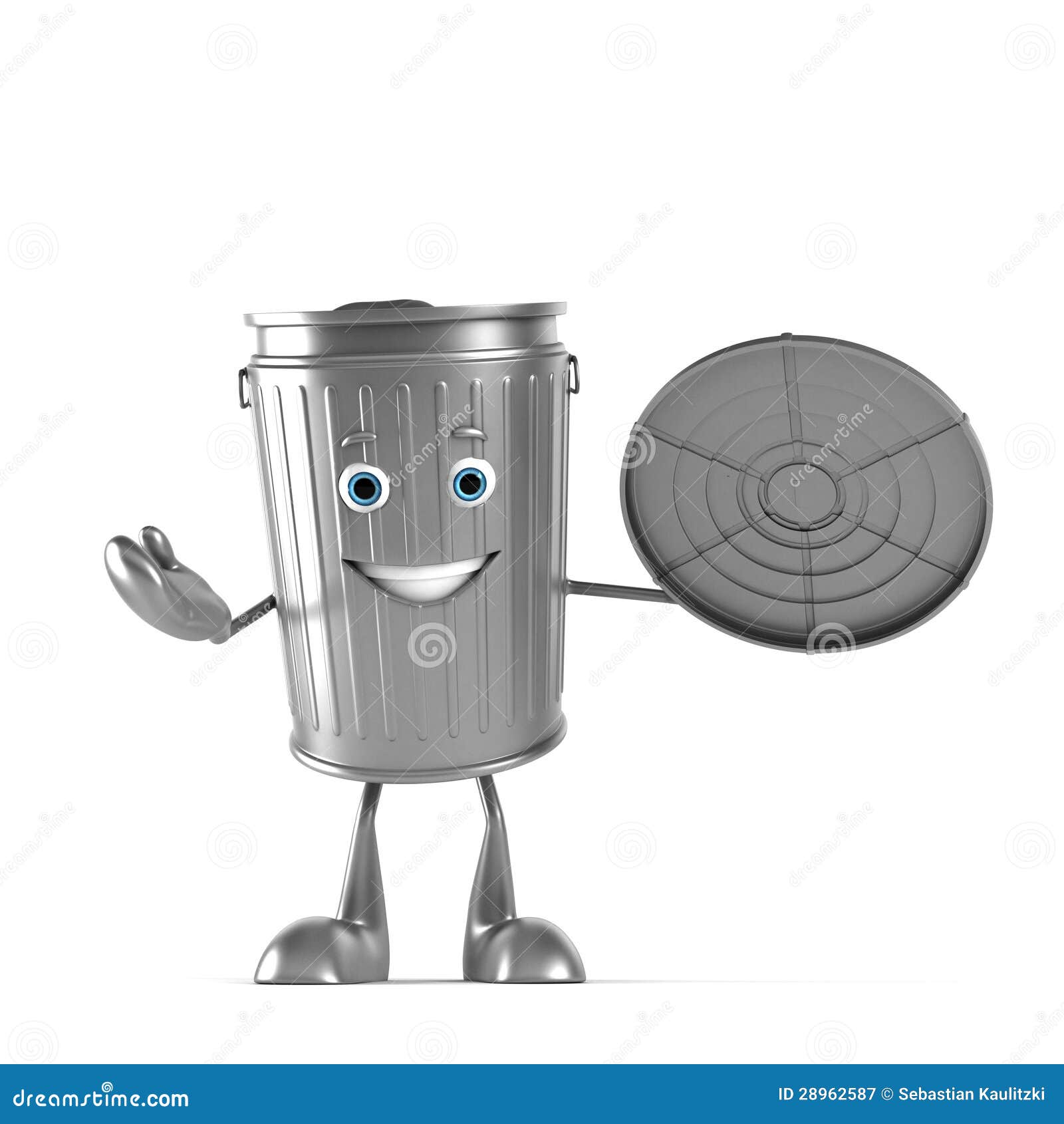 Trash can character stock illustration. Illustration of ecological ...