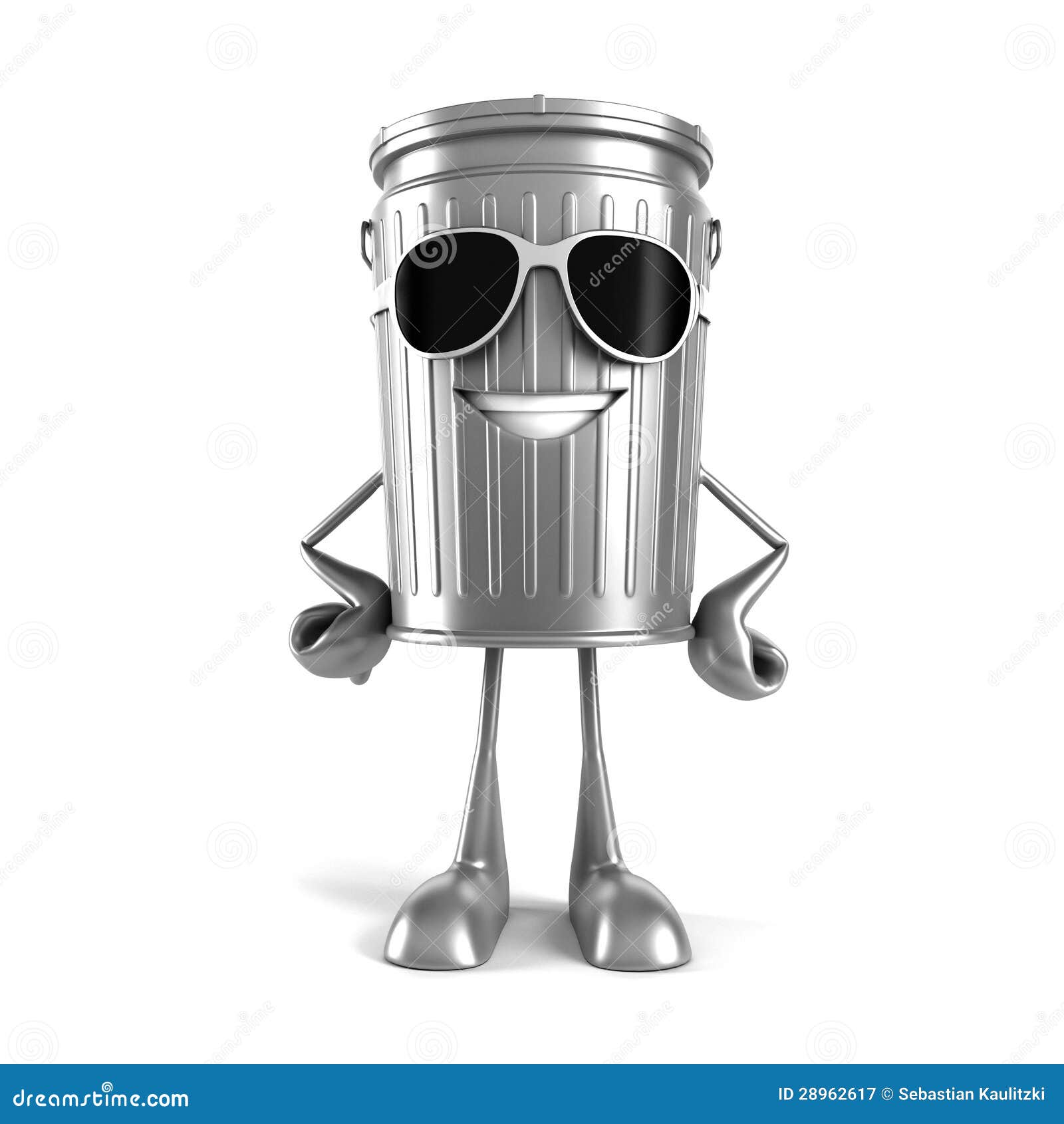 Trash can character stock illustration. Illustration of selection ...