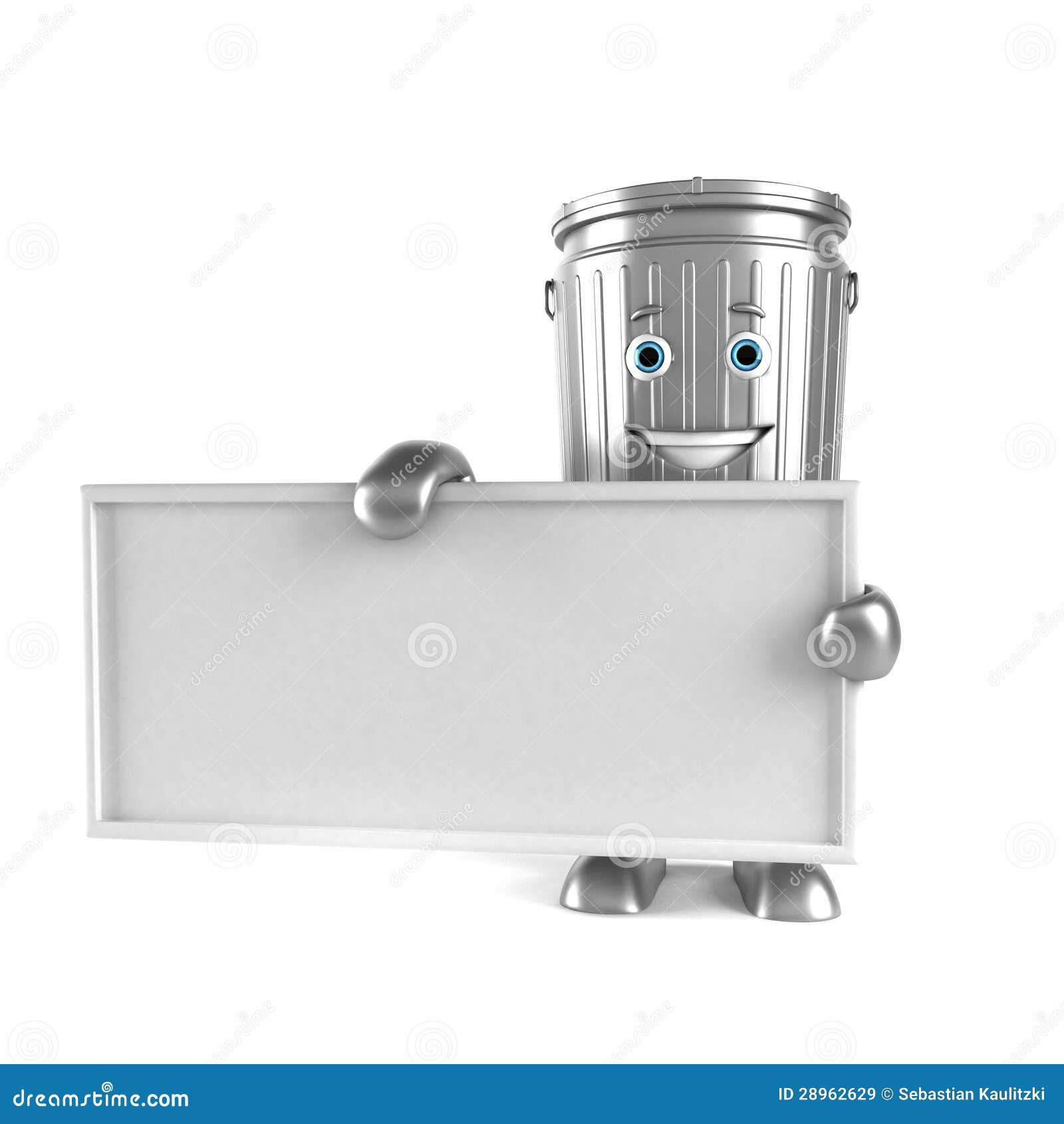 Trash can character stock illustration. Illustration of garbage - 28962629
