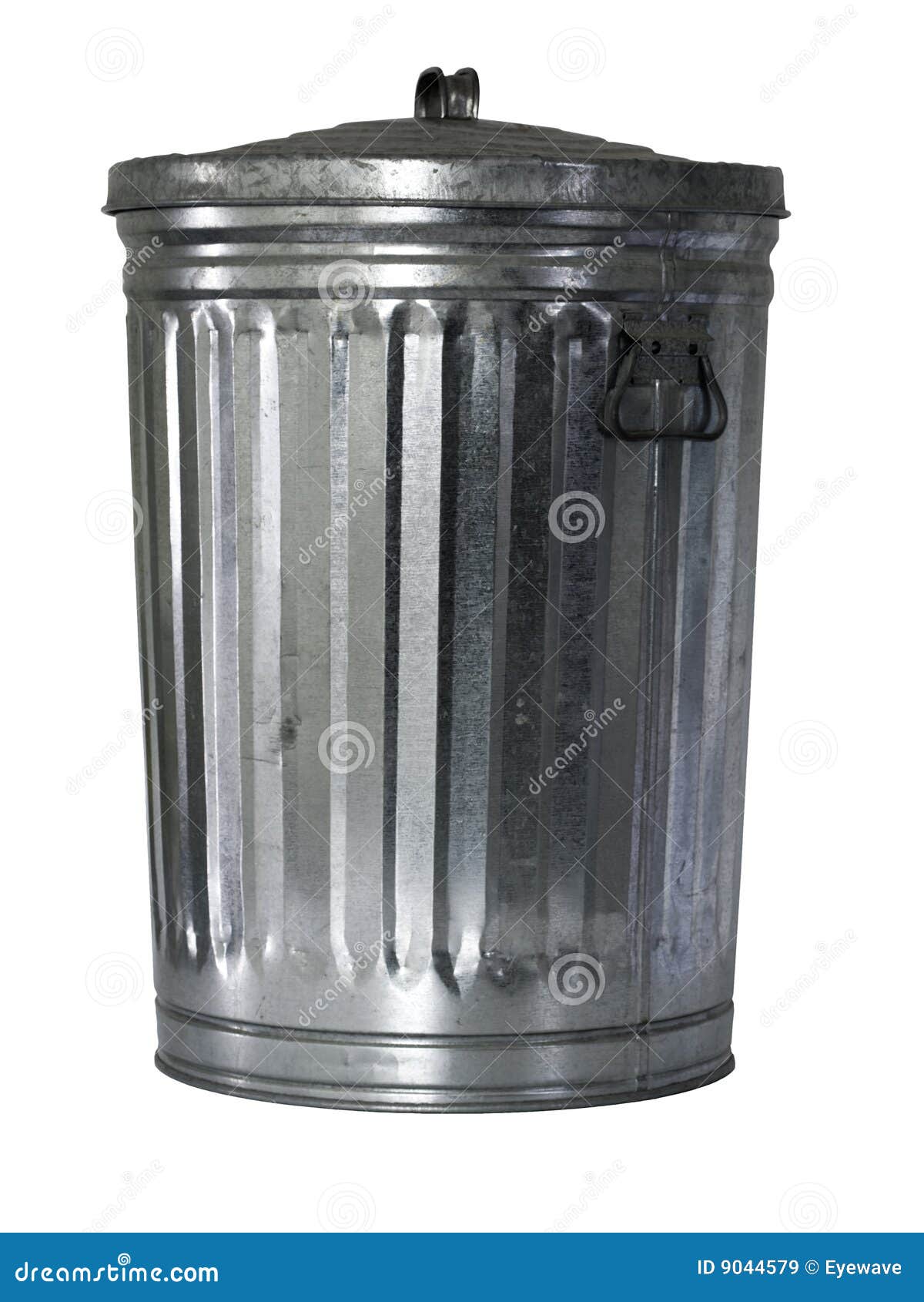 Trash can, close, isolated stock image. Image of silver - 9044579