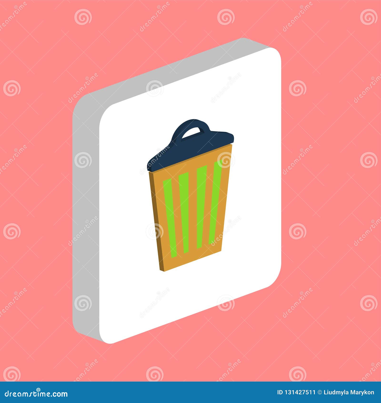 Trash can computer symbol stock vector. Illustration of recycle - 131427511