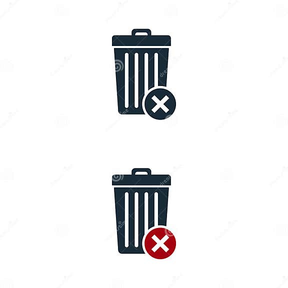 Trash Can Do Not Discard Icon Design Template Elements Stock Vector ...