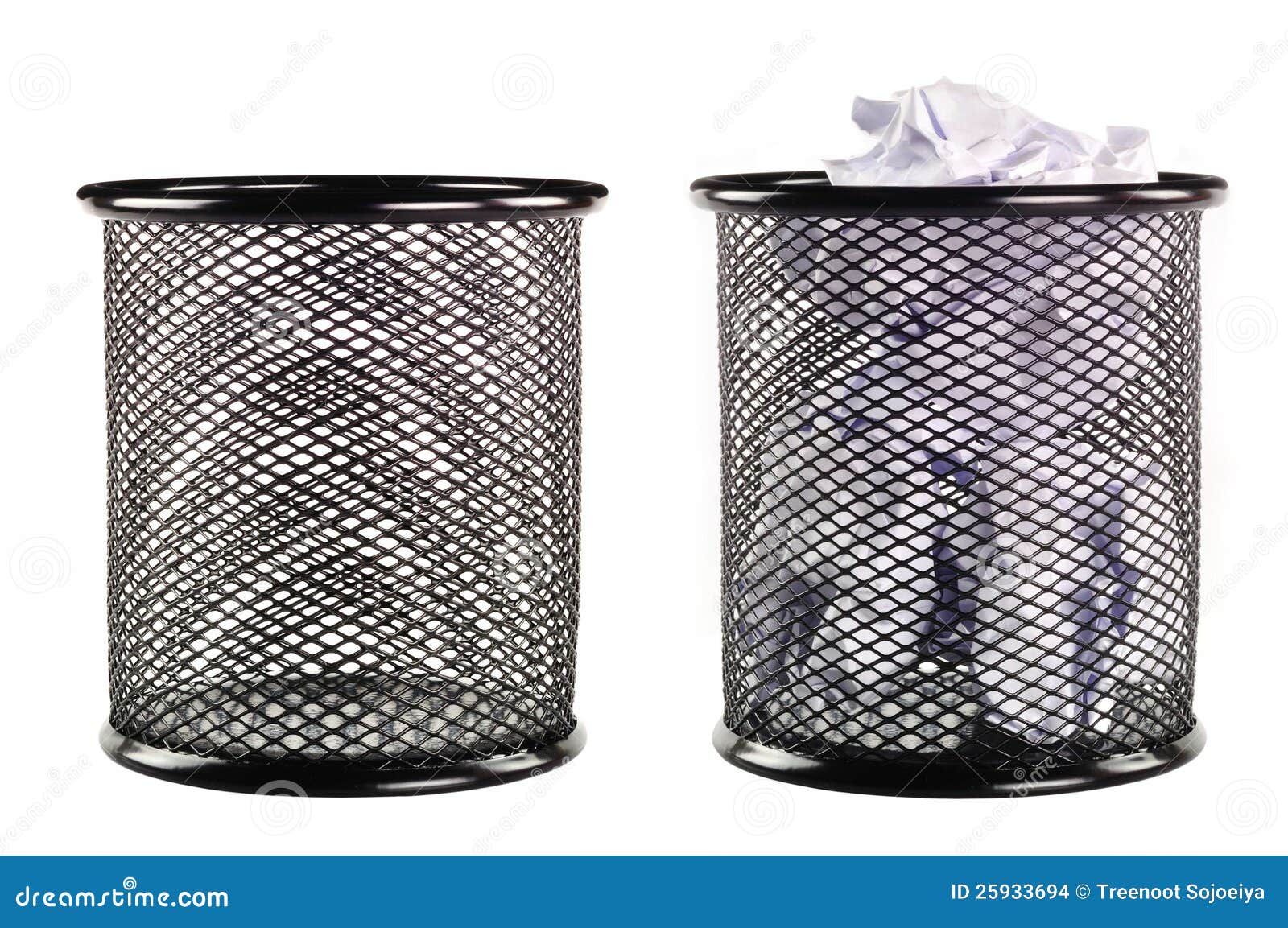 Trash can full of paper stock photo. Image of dispose - 25933694