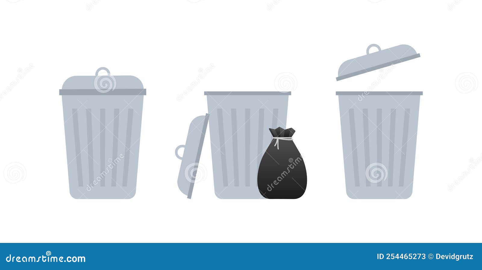 Trash Can Garbage Dustbin. Vector Stock Illustration. Stock Vector ...