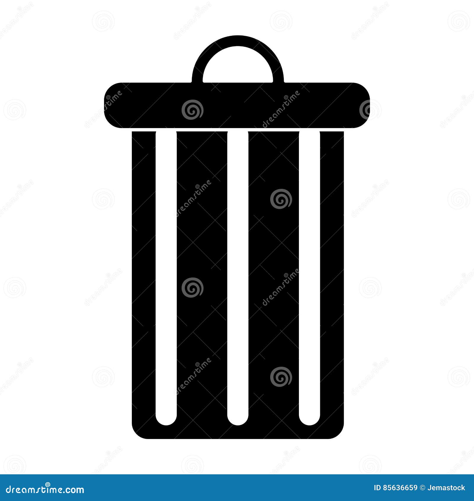 Trash Can Garbage Environment Recycle Pictogram Stock Vector ...