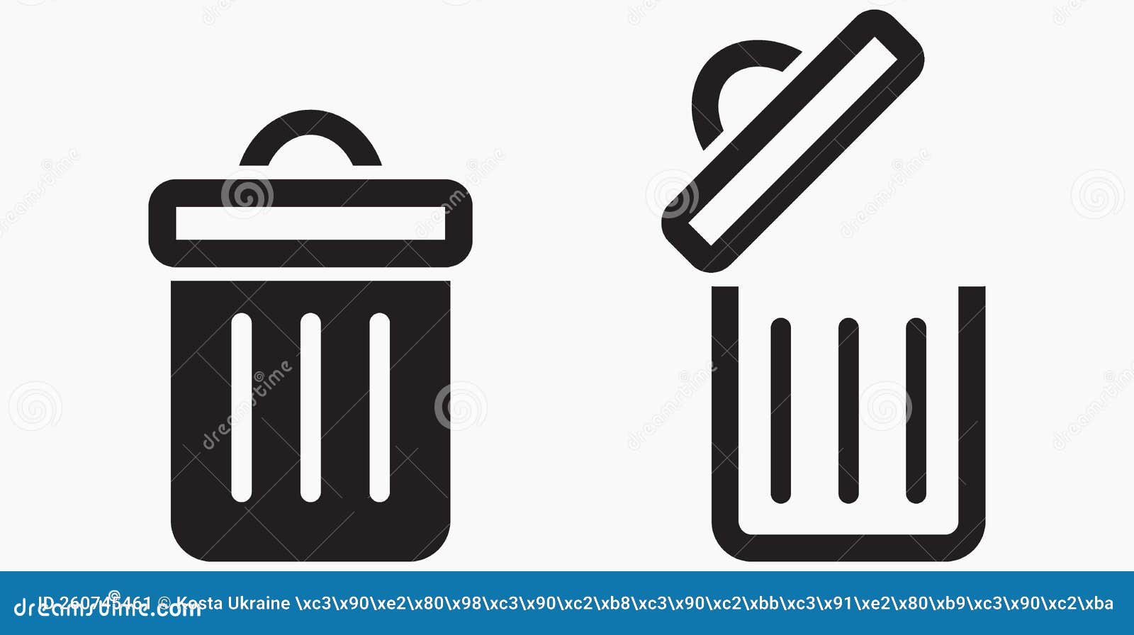 Trash Can Icon. Delete Files Stock Vector - Illustration of line ...