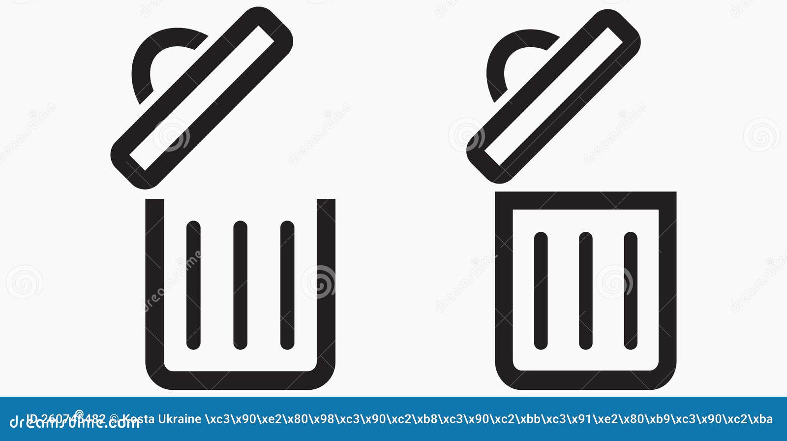 Trash Can Icon. Delete Files Stock Vector - Illustration of garbage ...