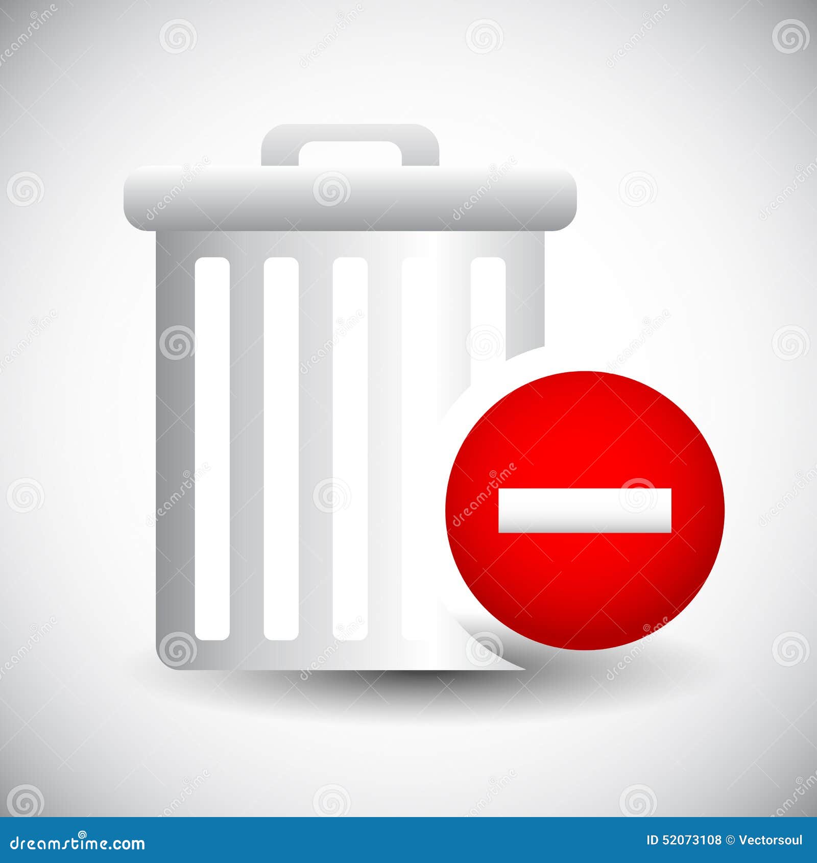 Trash Can Icon with Minus / Remove Sign. Delete, Remove Stock ...