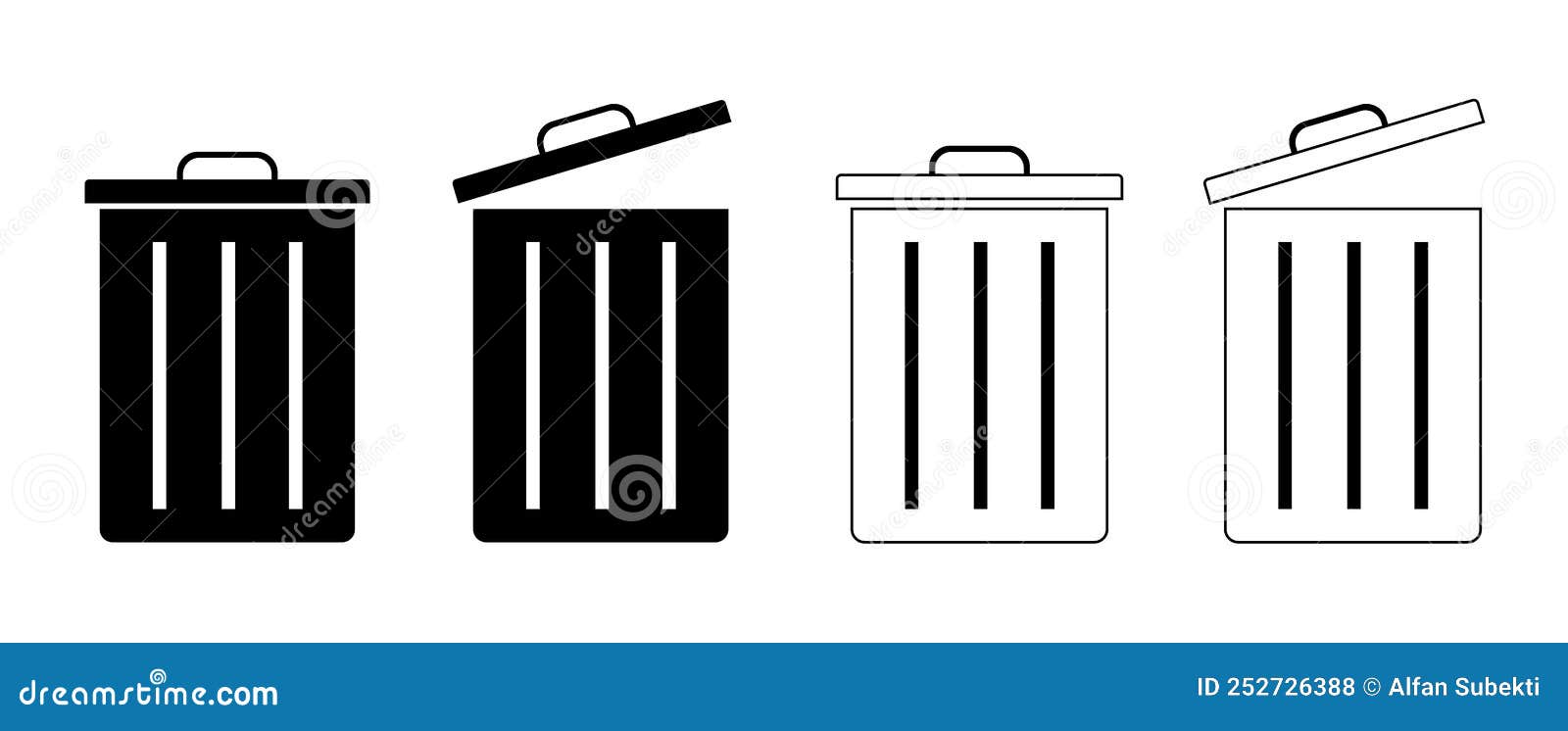 Trash Can Icon Set. Bin Collection Set Stock Vector - Illustration of ... Trash Can Icon Set. Bin Collection Set Stock Vector - Illustration of ...