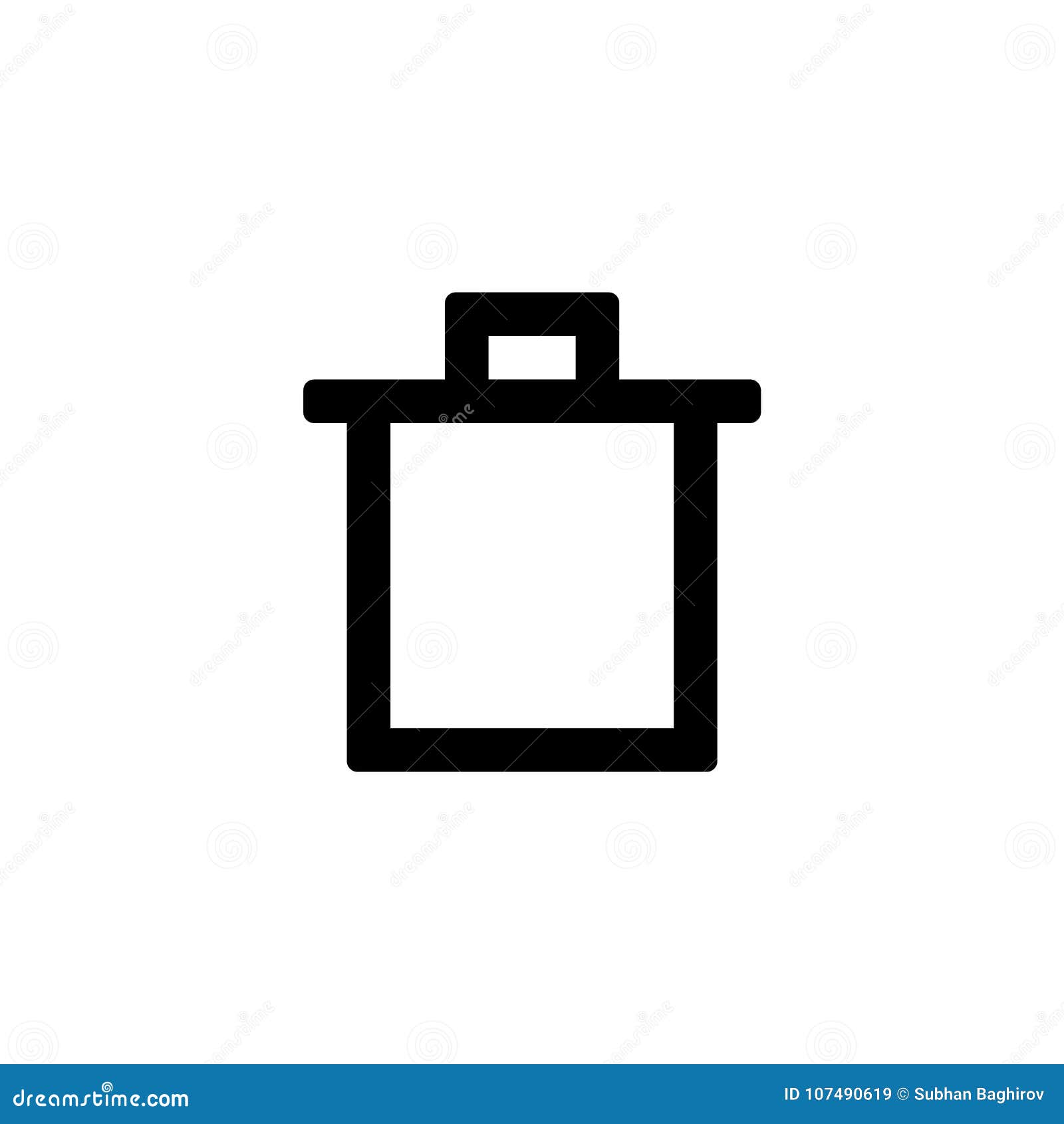 Trash Can Icon for Simple Flat Style Ui Design Stock Vector ...
