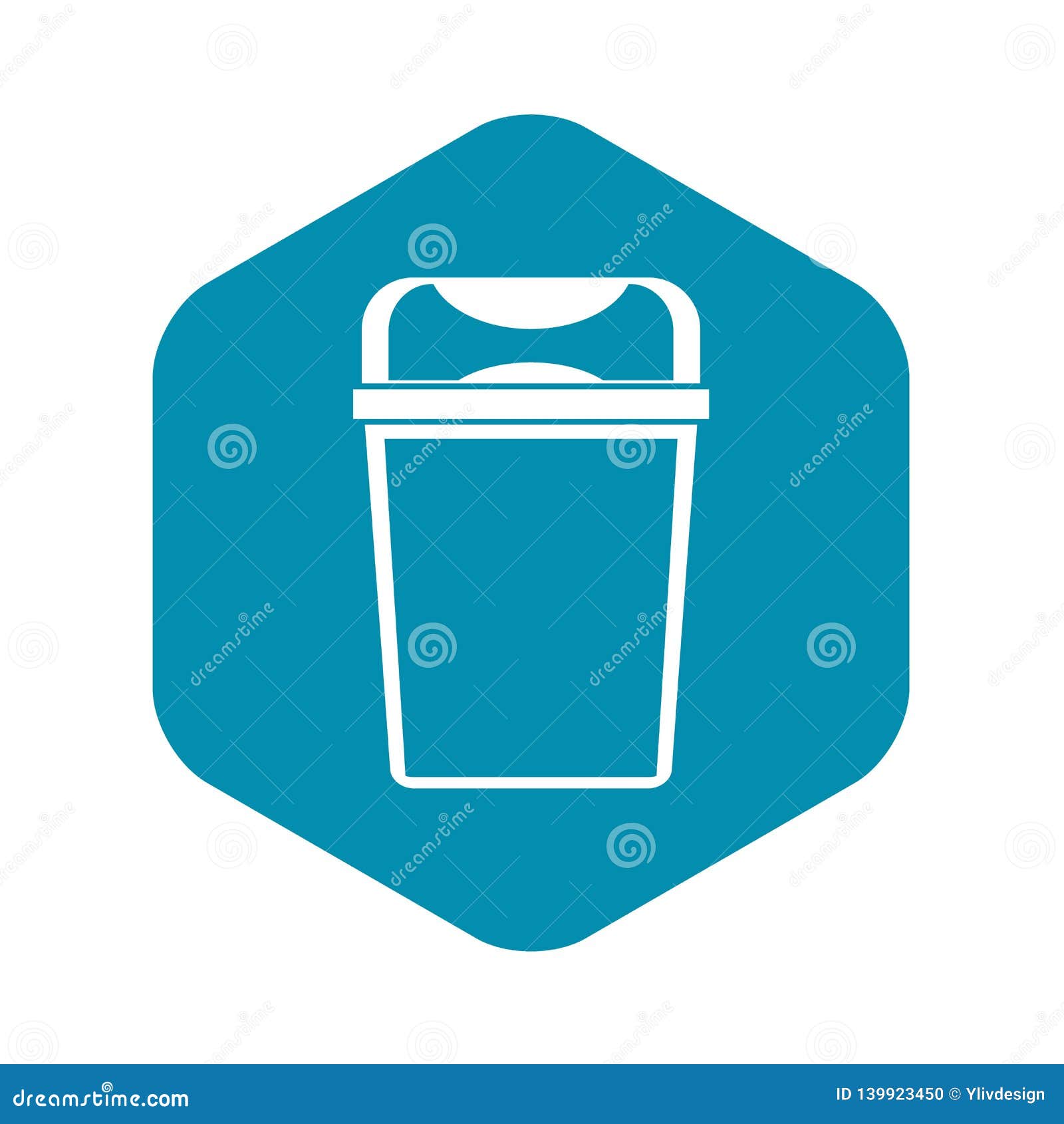 Trash Can Icon, Simple Style Stock Vector - Illustration of rubbish ...