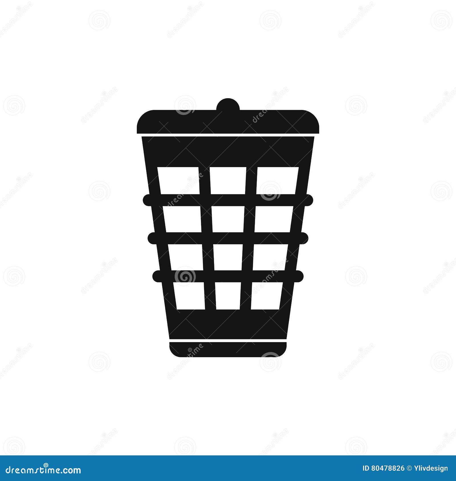 Trash Can Icon, Simple Style Stock Vector - Illustration of design ...