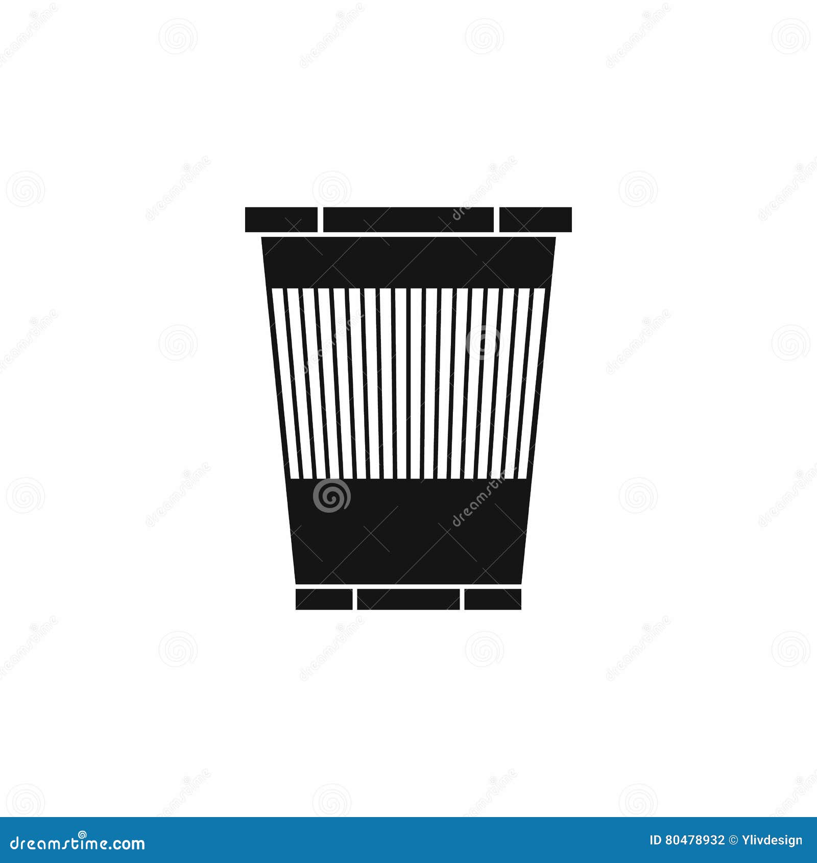 Trash Can Icon, Simple Style Stock Vector - Illustration of environment ...
