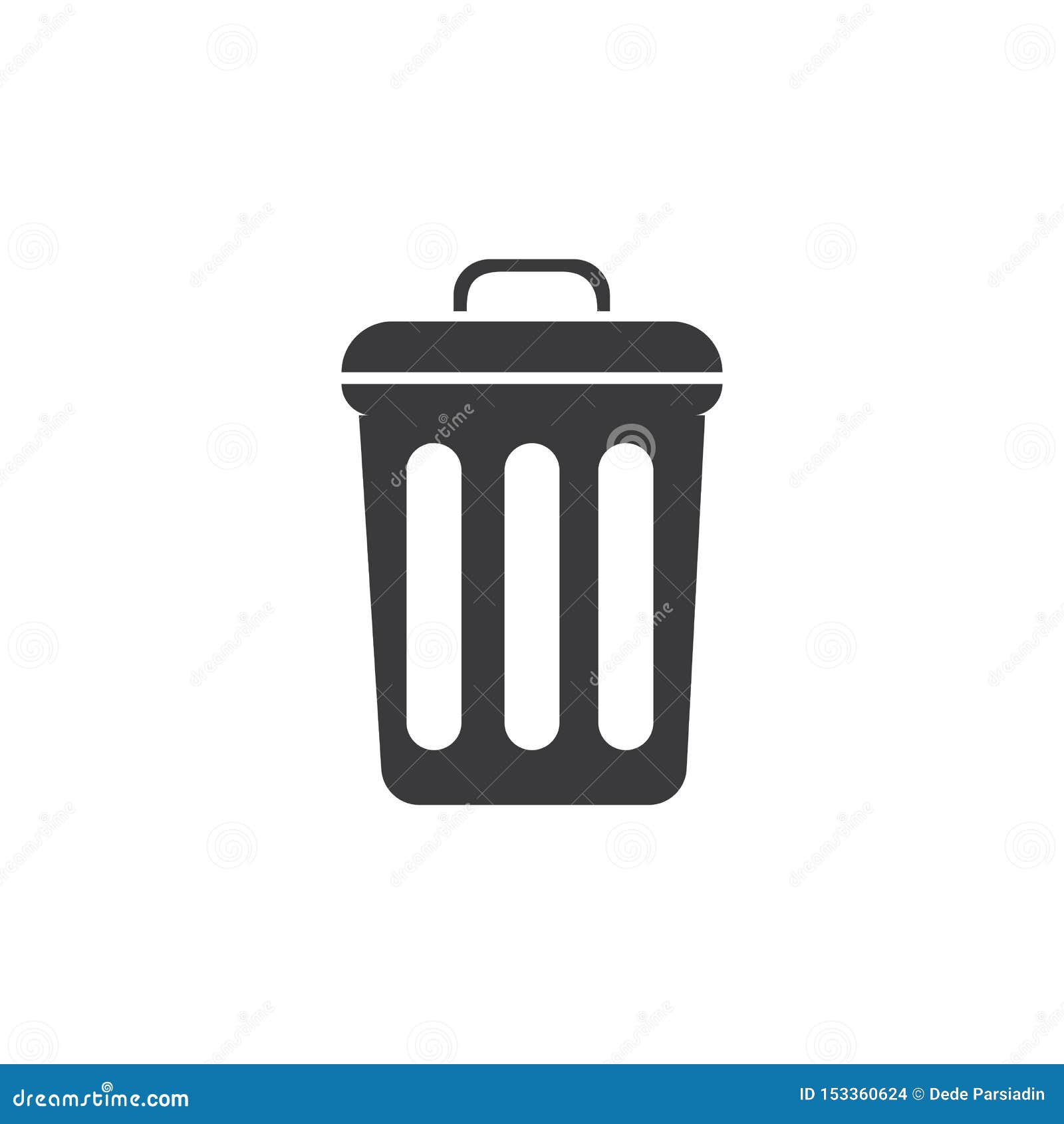 Trash Can Icon Vector Illustration Stock Vector - Illustration of ...