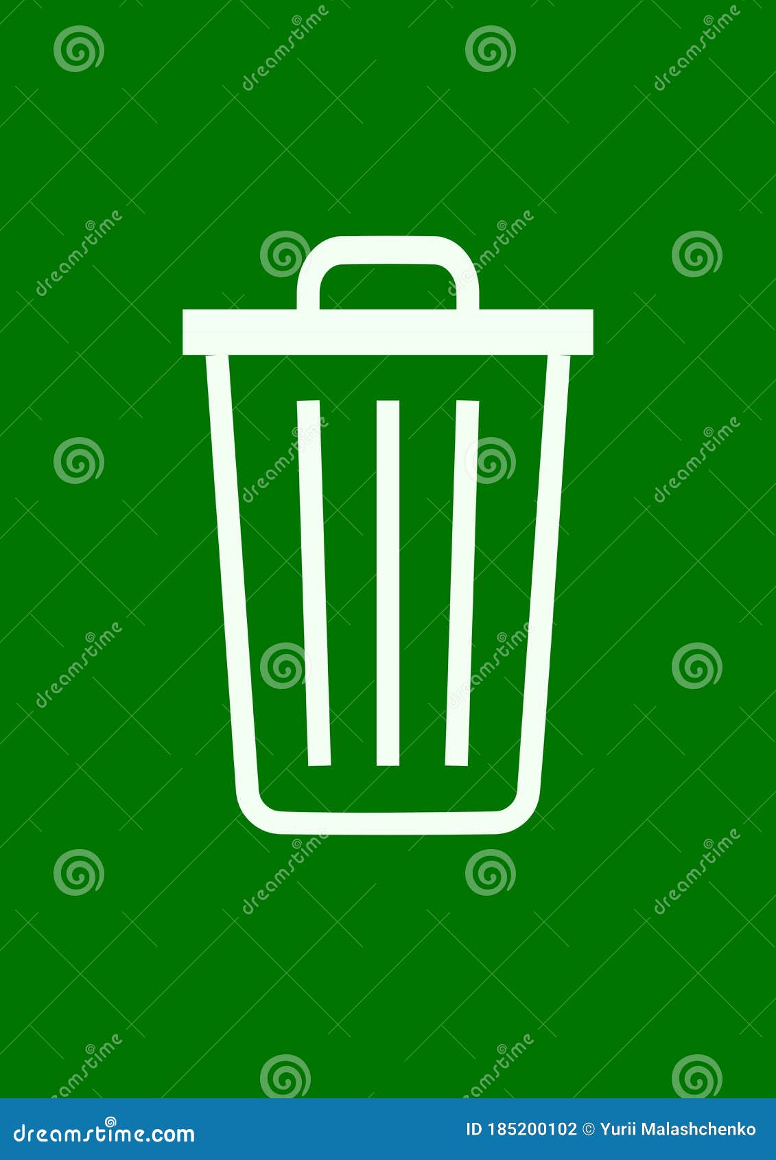 Trash Can Information Plate with Place for Text Stock Illustration ...