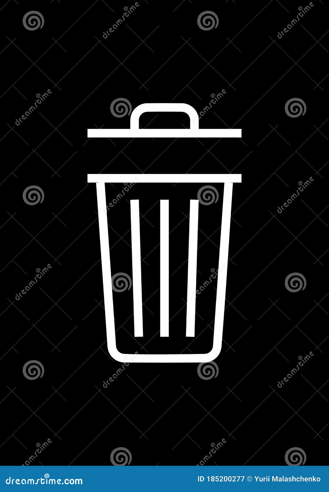 Trash Can Information Plate with Place for Text Stock Illustration ...