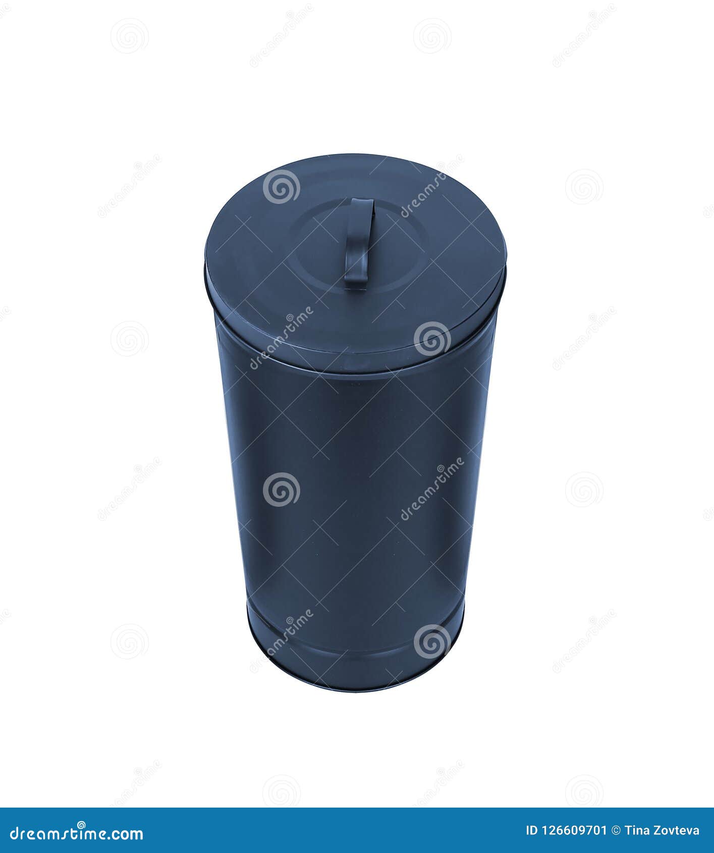 Trash Can Isolated on White Stock Image - Image of empty, zinc: 126609701