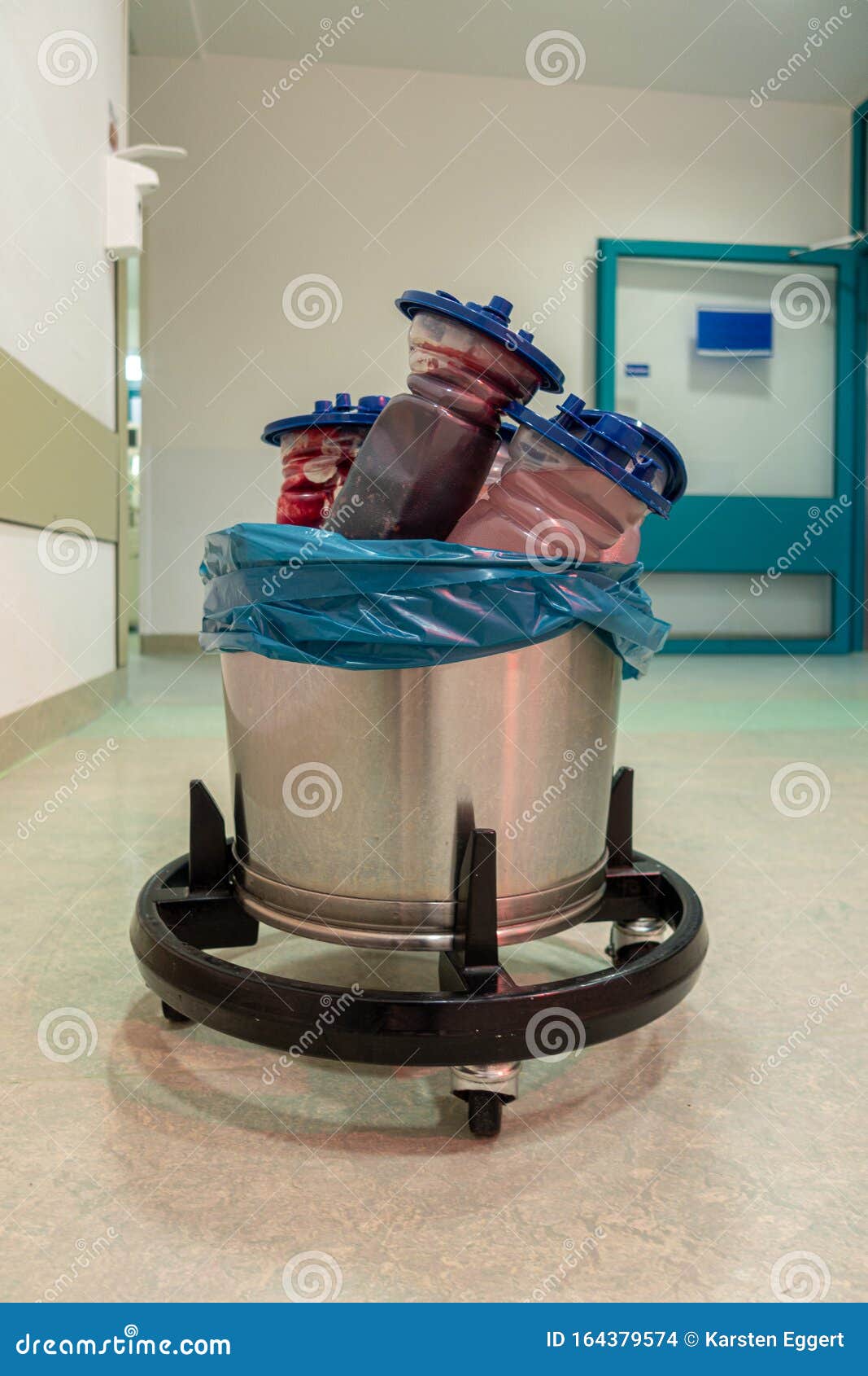 A Trash Can in an Operating Theatre There are Various Suction ...