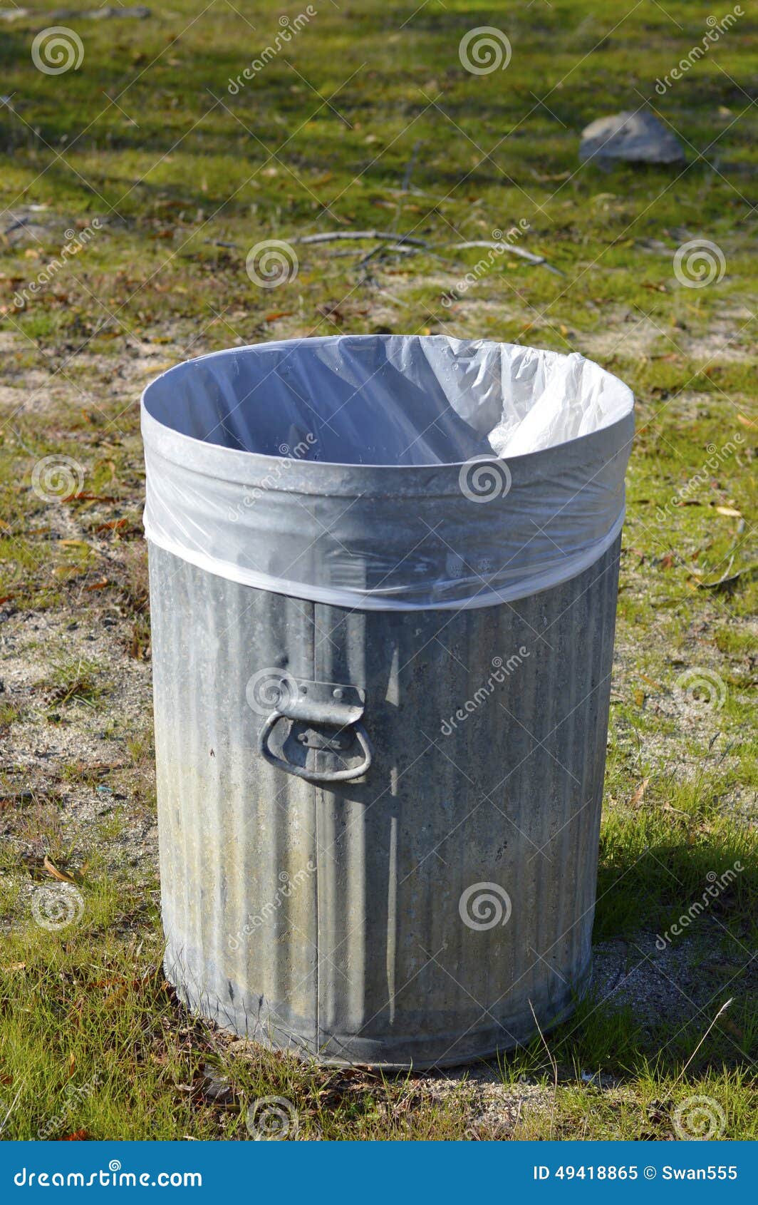 Trash can in the park. stock image. Image of clean, nature - 49418865