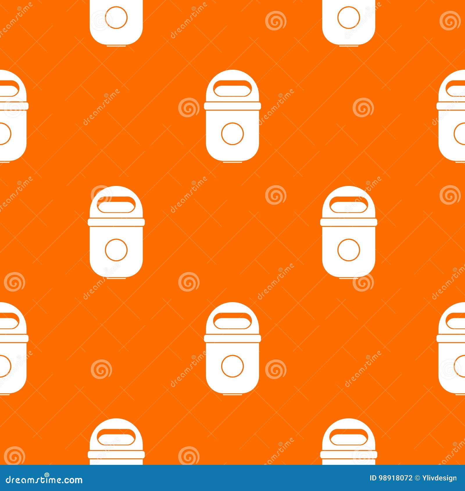 Trash can pattern seamless stock vector. Illustration of garbage - 98918072