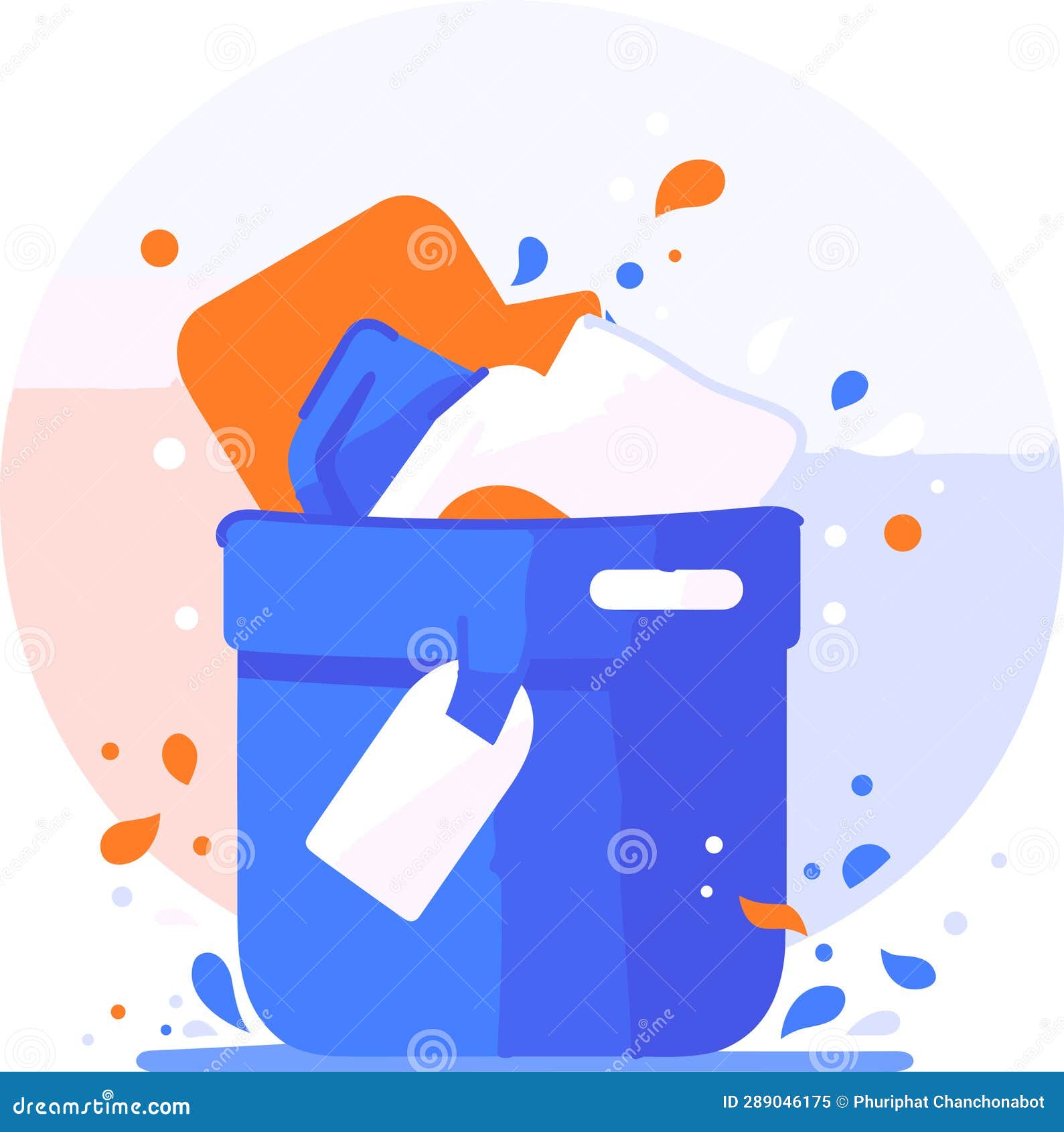 Trash Can for Recycling in UX UI Flat Style Stock Vector - Illustration ...