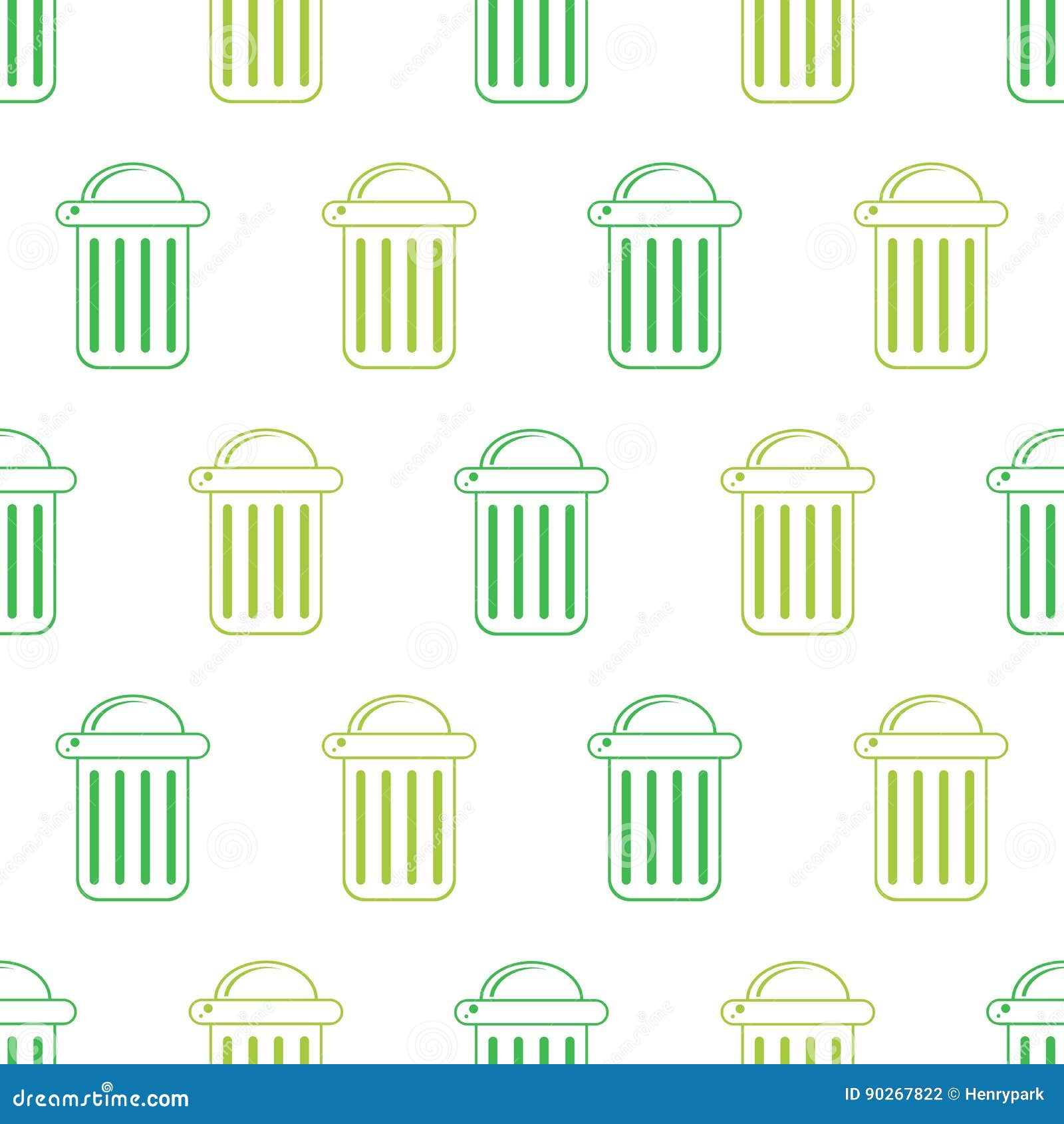 Trash can seamless stock vector. Illustration of infographic - 90267822