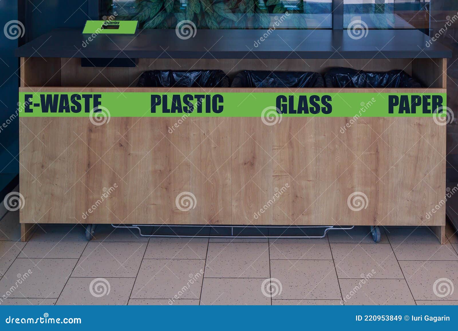 Trash Can for Separate Collection of Waste in a Modern Store ...