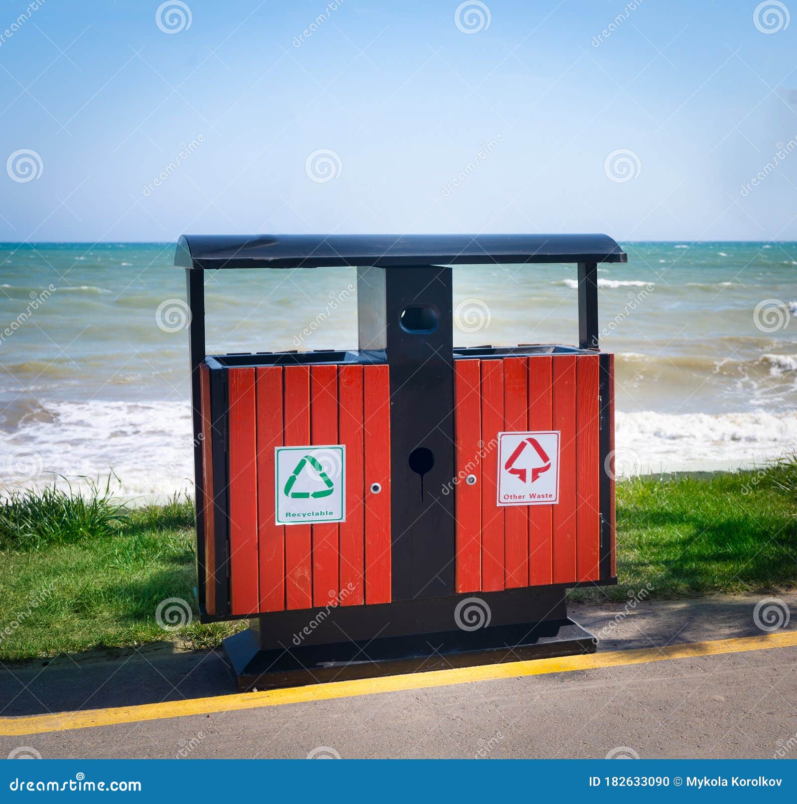 Trash Can with the Separation of Garbage, To Save the Ecology of the ...