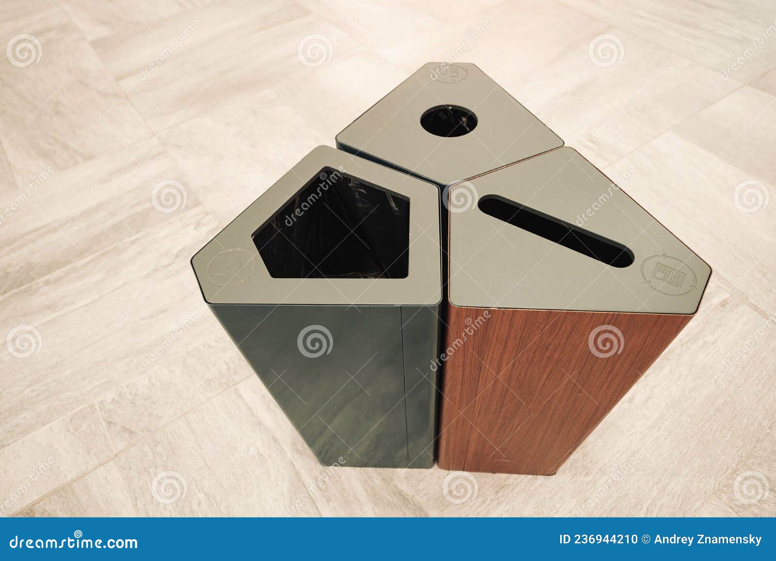 A Trash Can in a Shopping Mall or Office for Separate Garbage ...