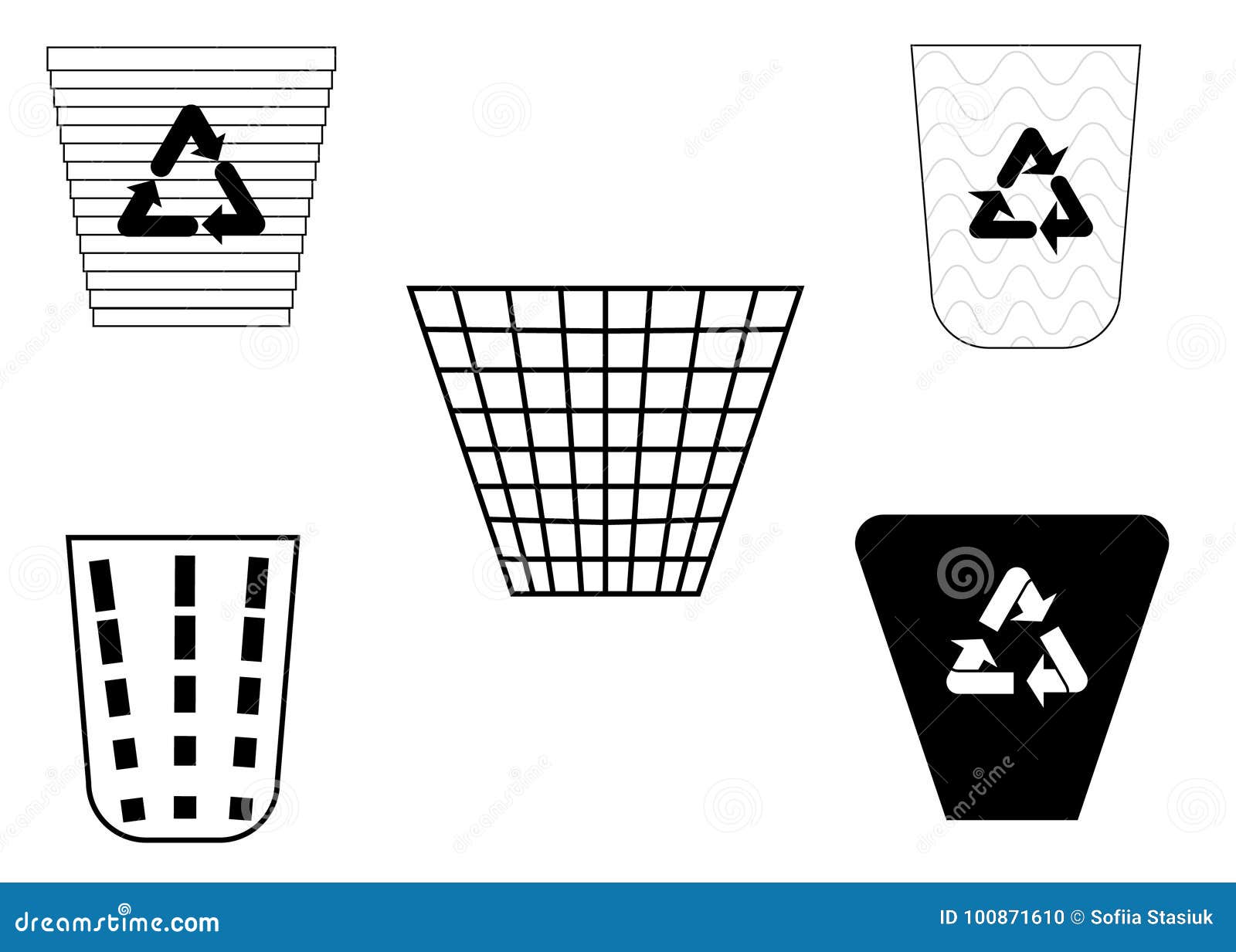 Trash can symbol stock vector. Illustration of recycling - 100871610