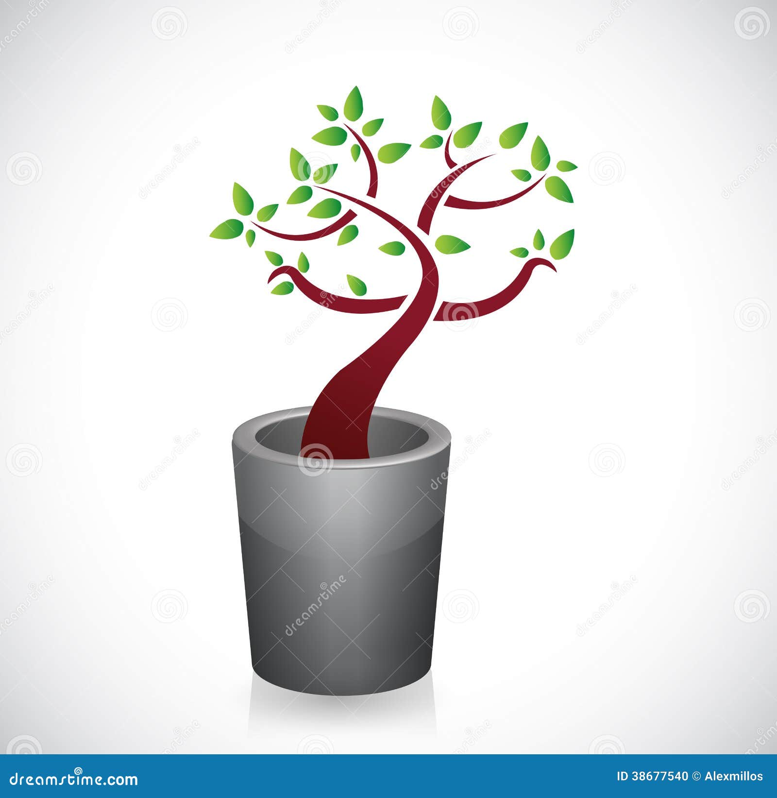 Tree With Recycle Symbol And Round Double Ended Arrows. Non-waste ...