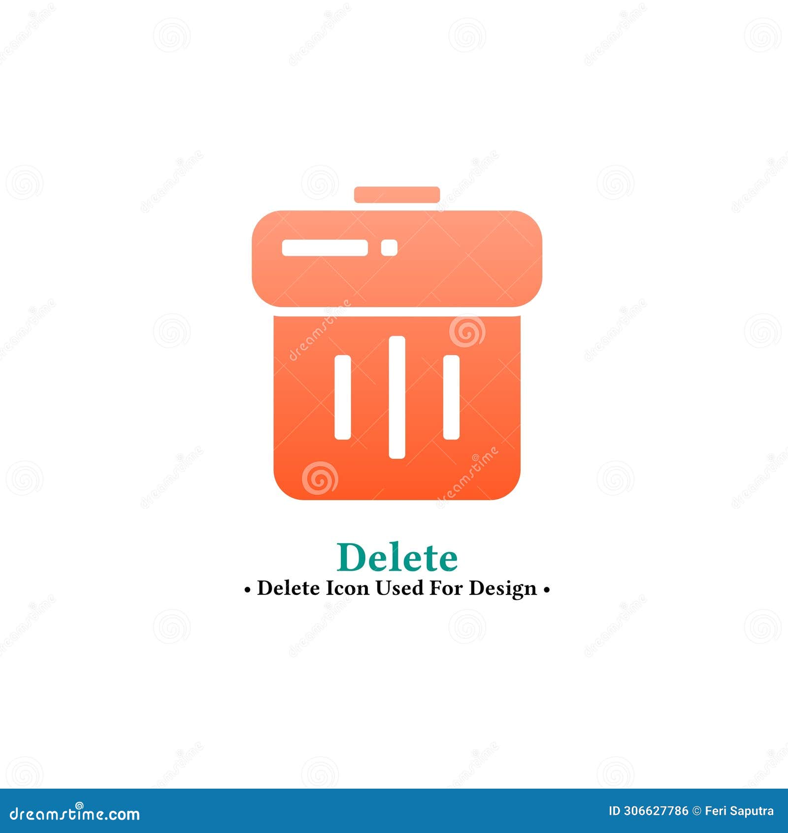 Trash Can Vector Icon in Modern Style Isolated on White Background ...