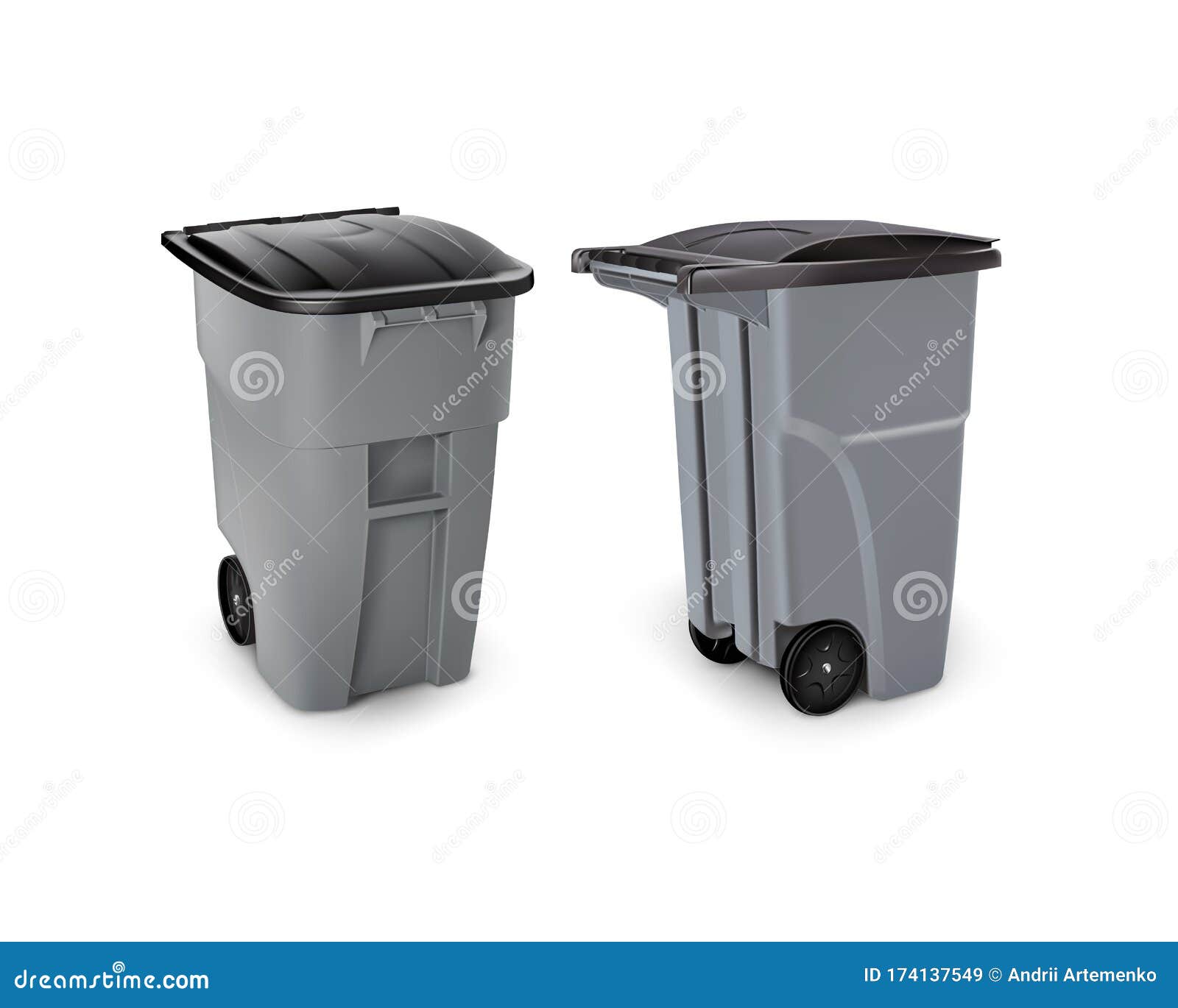 Vector image a garbage can stock vector. Illustration of basket - 174137549