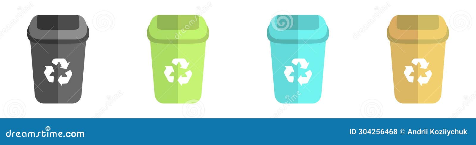 Trash Can VectoTrash Can Vector. Garbage Cans Vector Icons. Open ...
