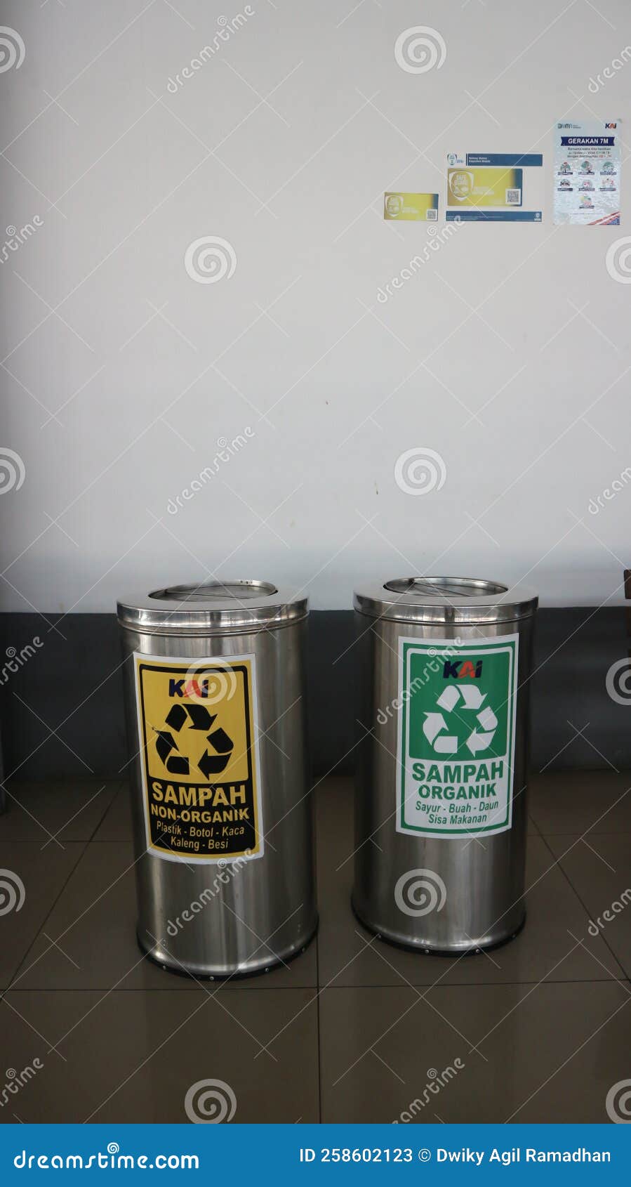 Trash Cans that Have Implemented a Recycling System Editorial Stock ...
