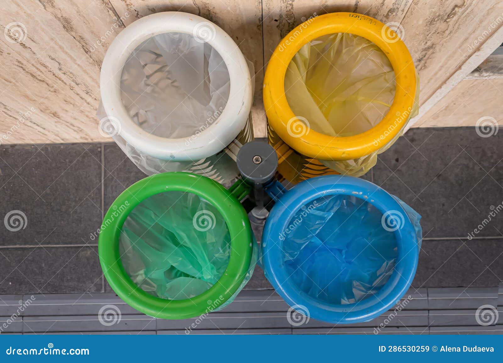 4 Types Of Sorting Trash Bins With Labels In Thai Stock Photo ... 4 Types Of Sorting Trash Bins With Labels In Thai Stock Photo ...