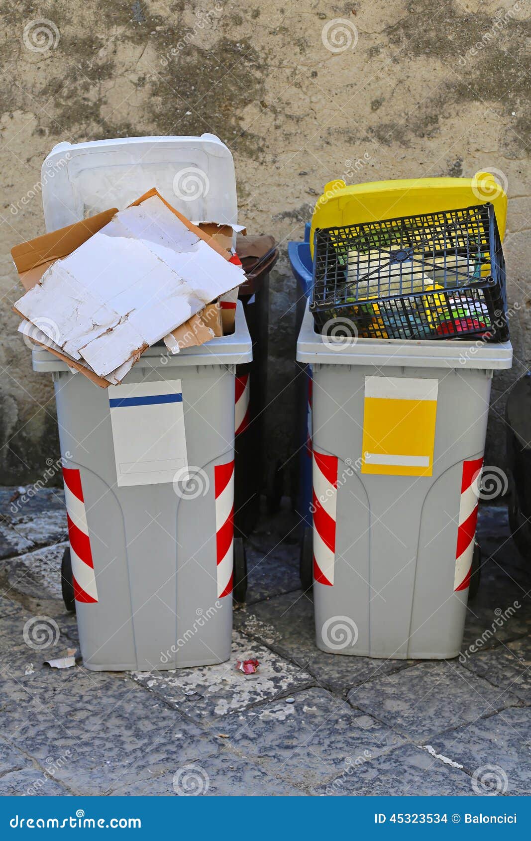 Trash cans stock photo. Image of dustbin, waste, recycle - 45323534
