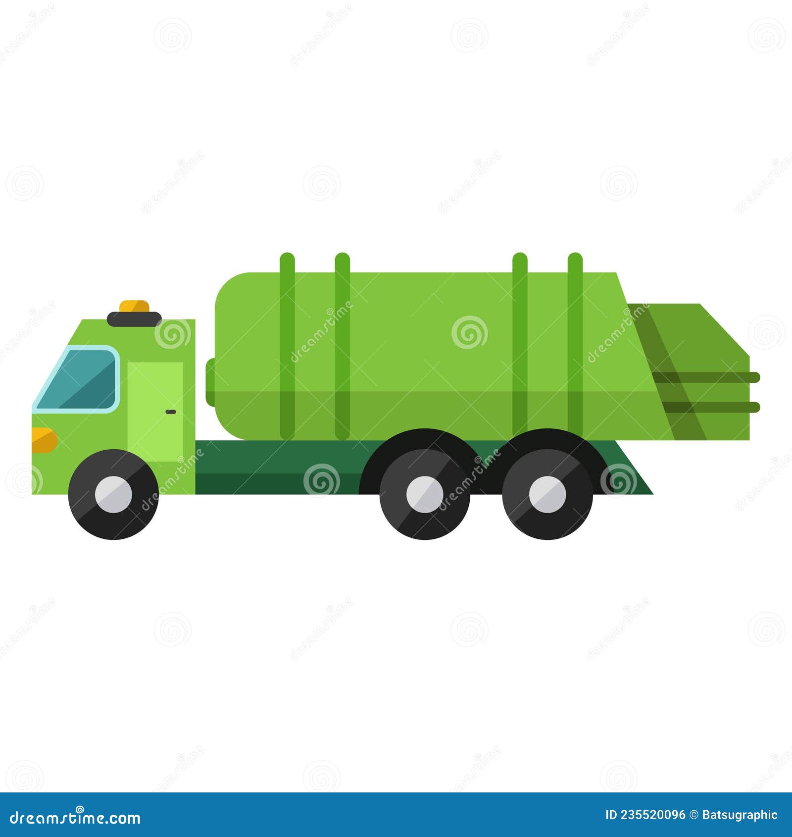 Trash Car Flat Clipart Vector Illustration Stock Vector - Illustration ...