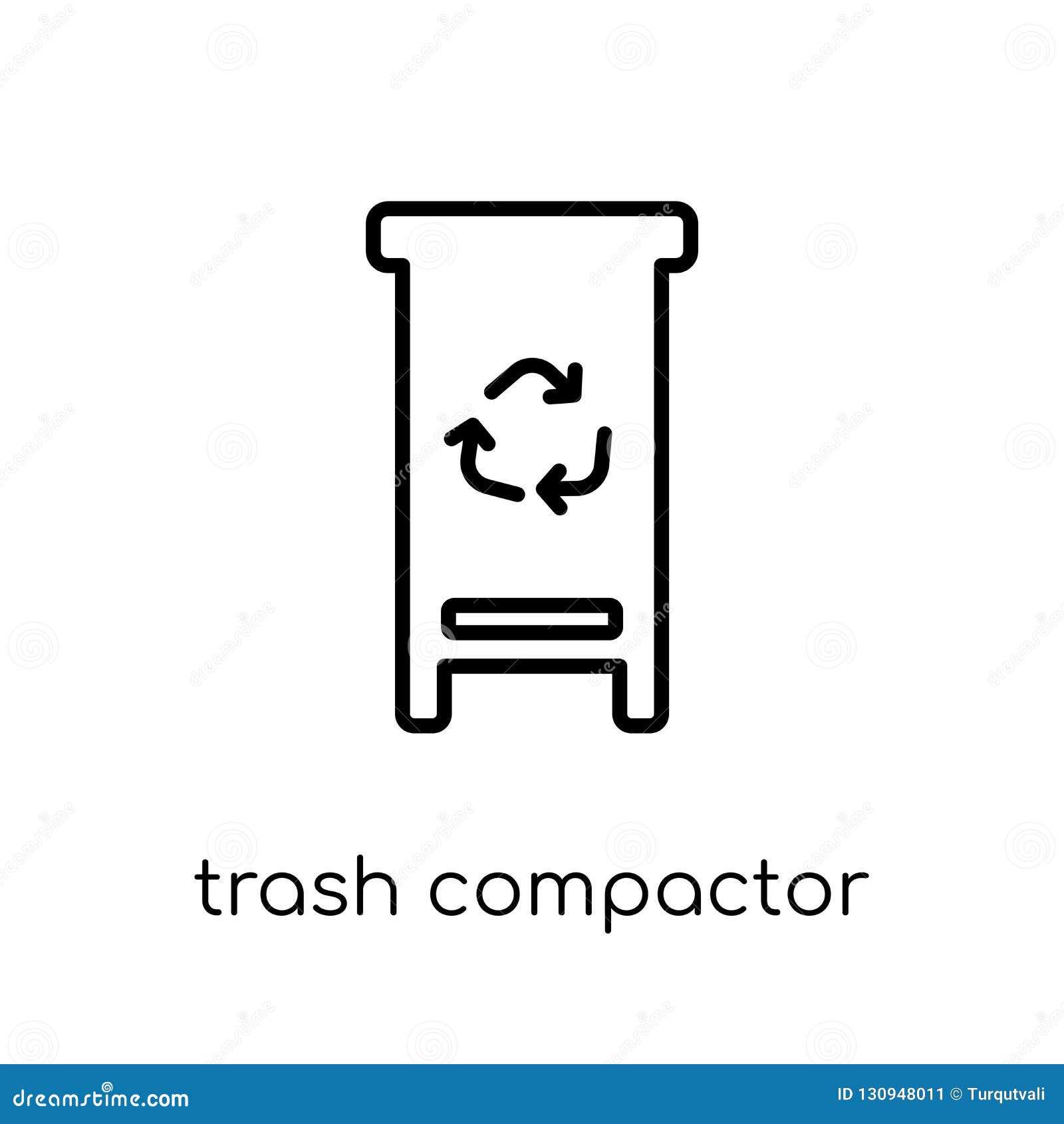 Trash Compactor Icon from Electronic Devices Collection. Stock Vector ...