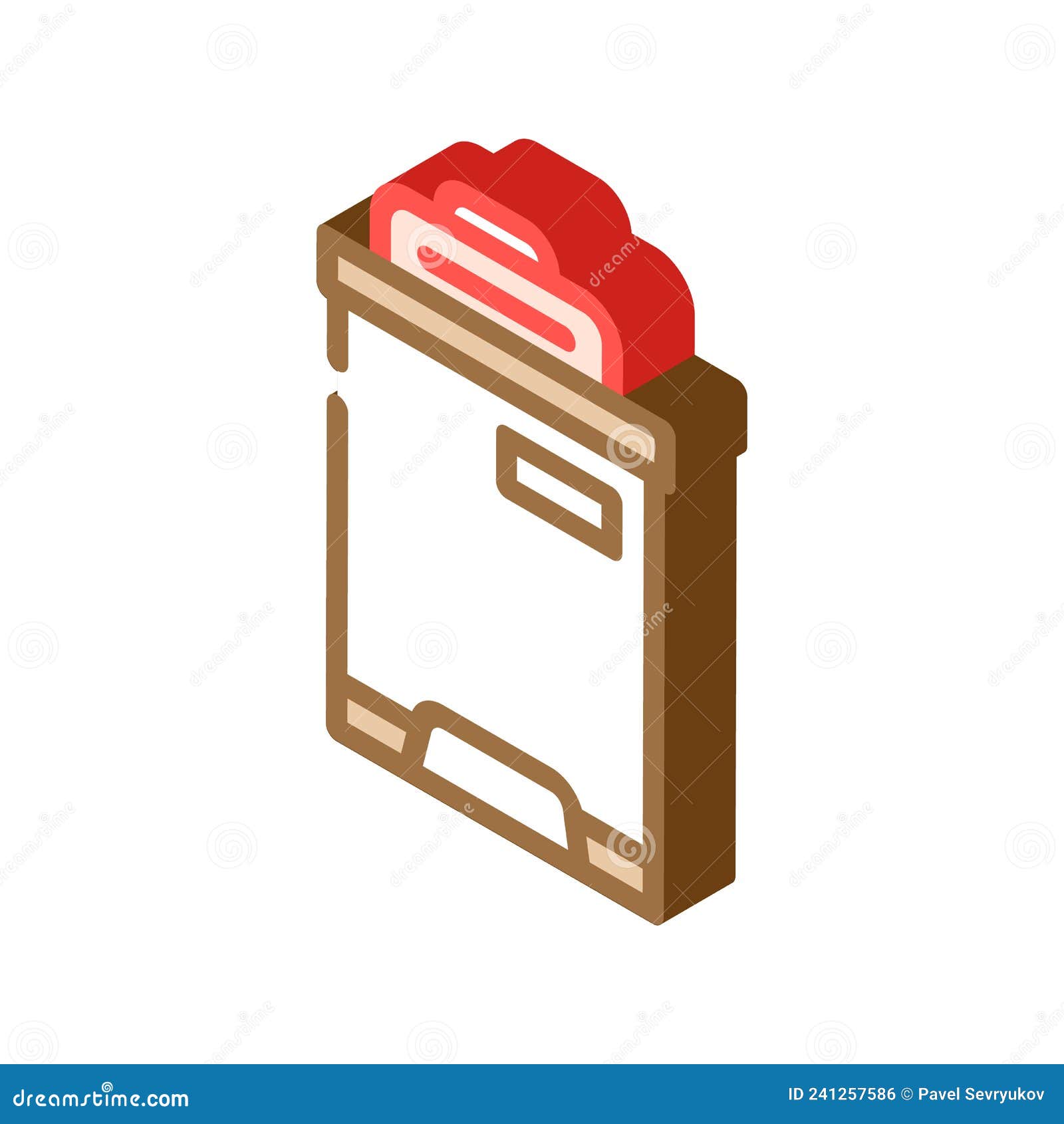 Trash Compactor Isometric Icon Vector Illustration Stock Vector ...