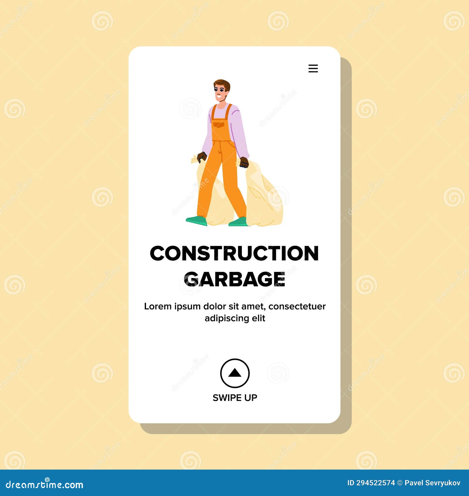 Trash Construction Garbage Vector Stock Vector - Illustration of trash ...