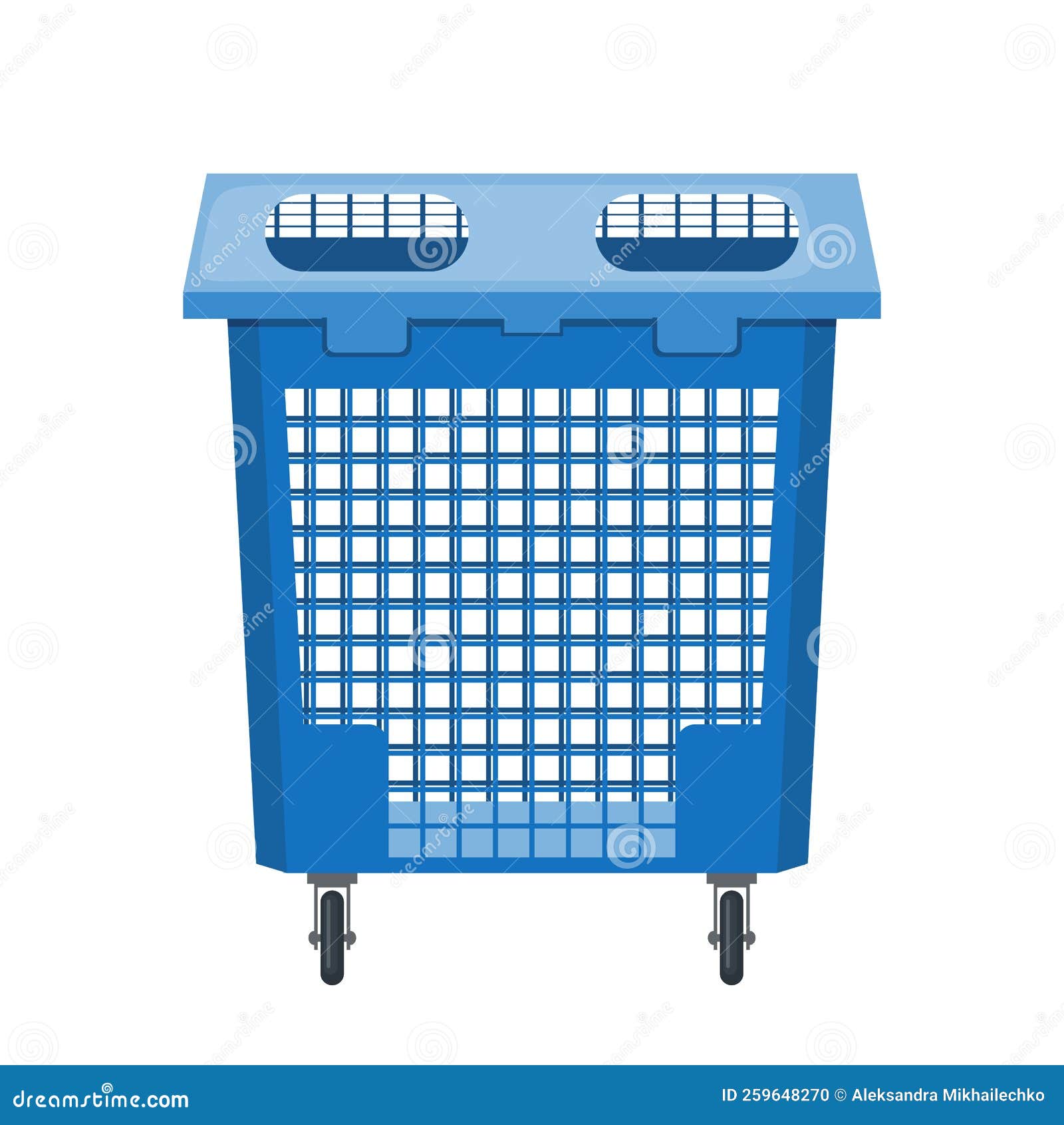 Trash Container Icon for Plastic in Flat Style Isolated on White ...