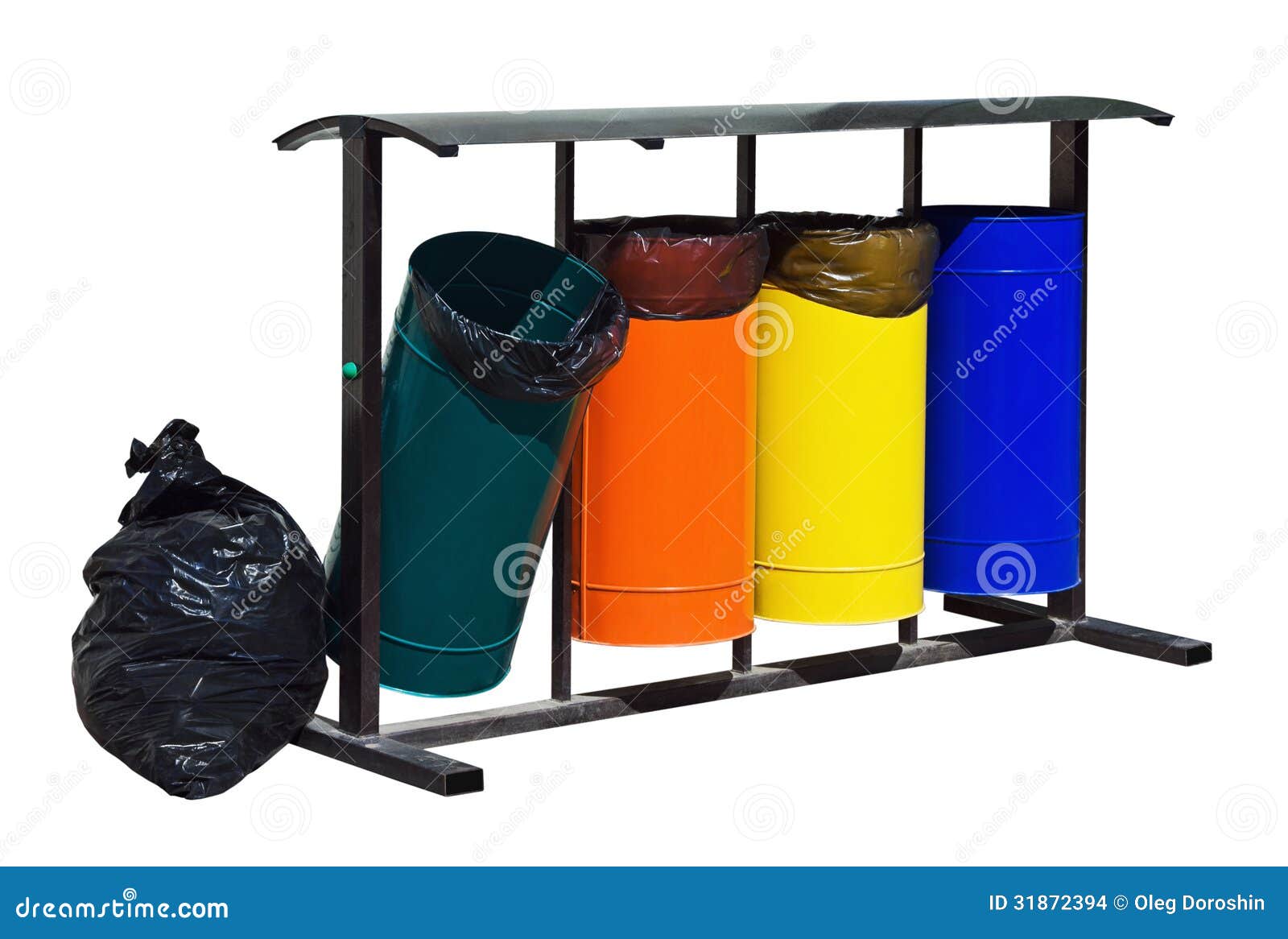 Trash Containers for Separate Collection of Waste Stock Photo - Image ...