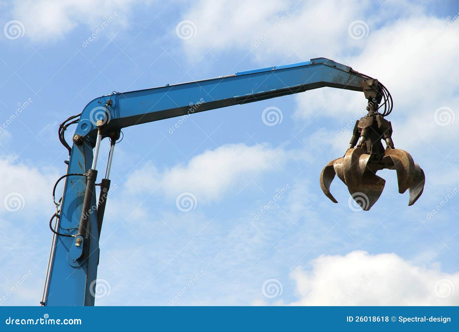 Trash Crane stock photo. Image of machine, lifting, recycling - 26018618