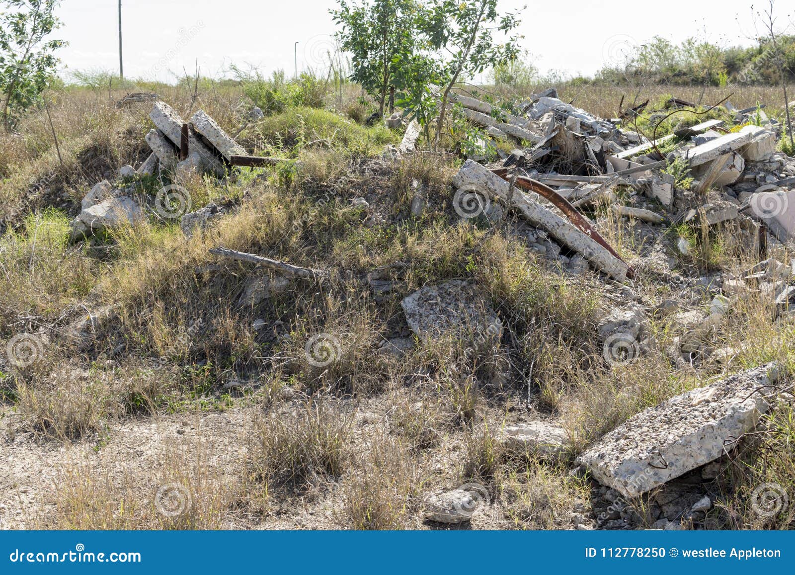 Trash dumped in empty lot stock photo. Image of natural - 112778250