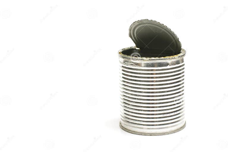 Trash Empty Can with Open Lid Isolated with Copy Space Stock Photo ...