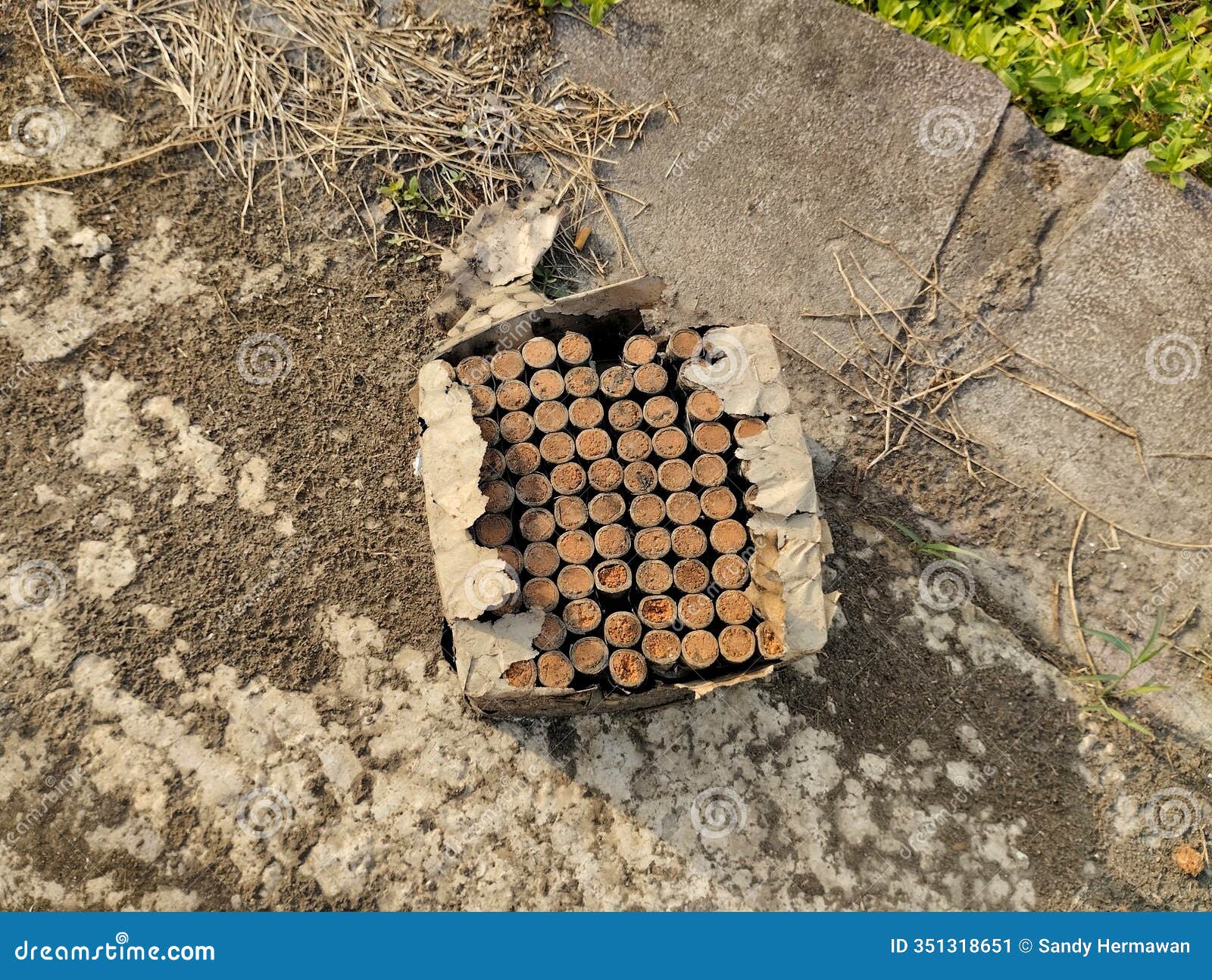 Trash firework casings stock image. Image of explosive - 351318651