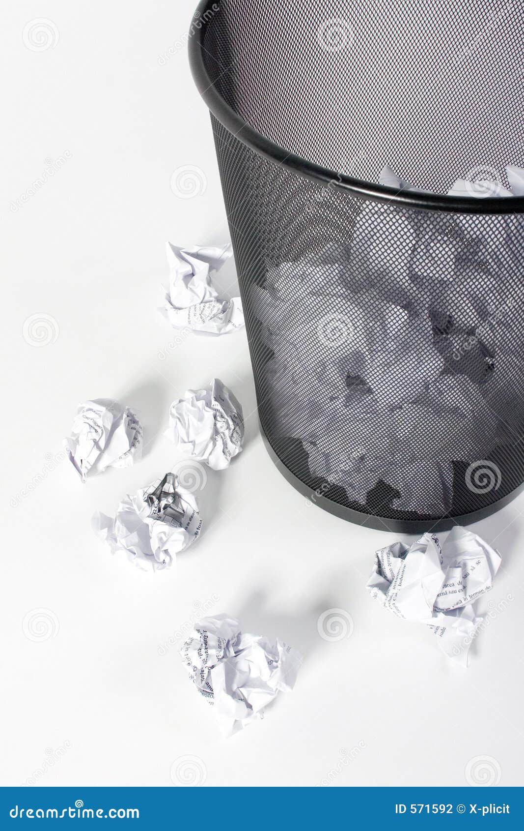 Trash full of paper stock photo. Image of movement, black - 571592