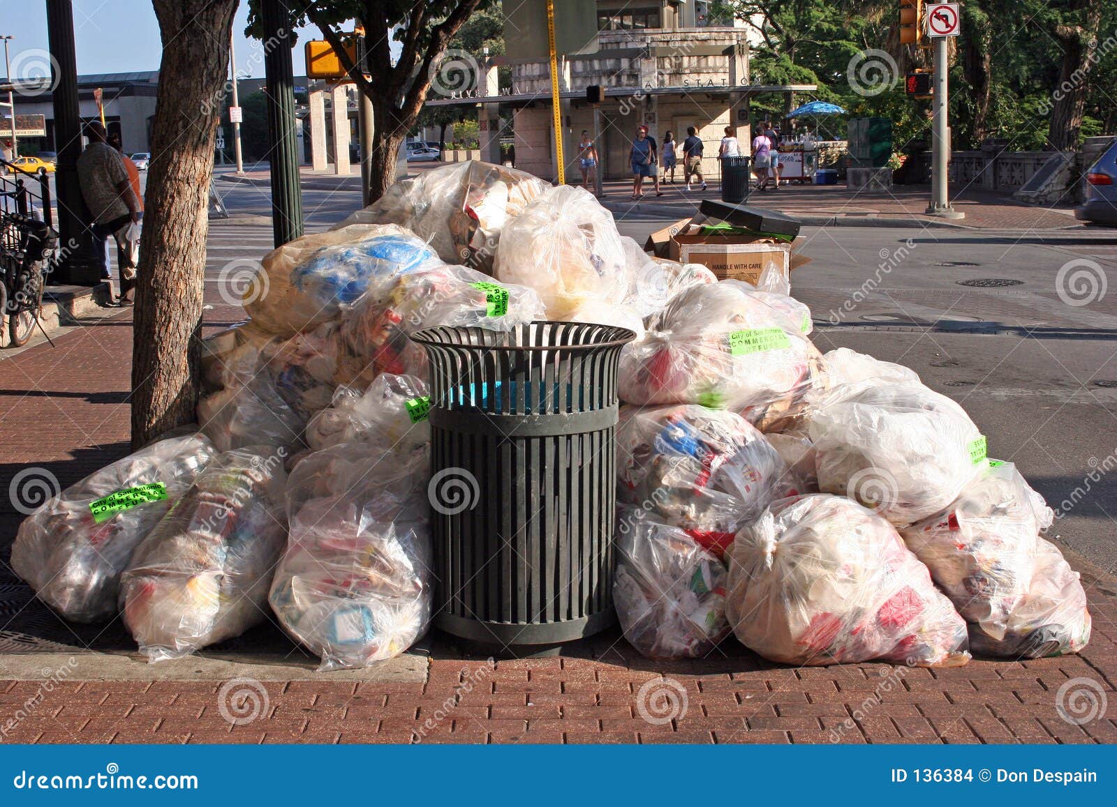 Trash and garbage stock photo. Image of bags, sidewalk - 136384