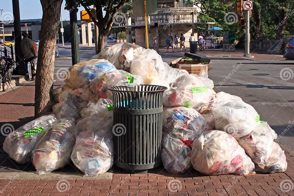 Trash and garbage stock photo. Image of bags, sidewalk - 136384